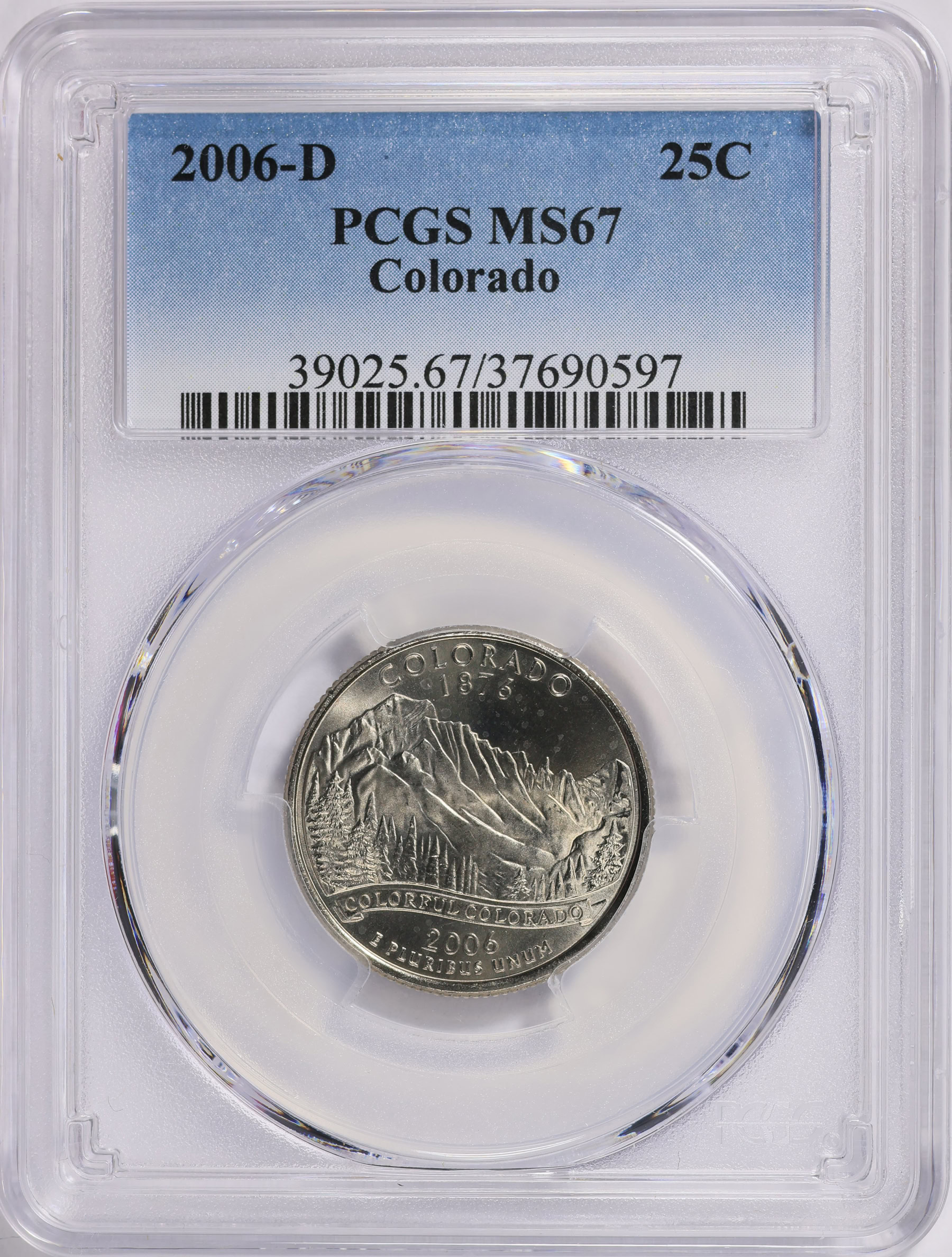 2006-D State Quarter Colorado PCGS MS-67 (Item 1557898 ...