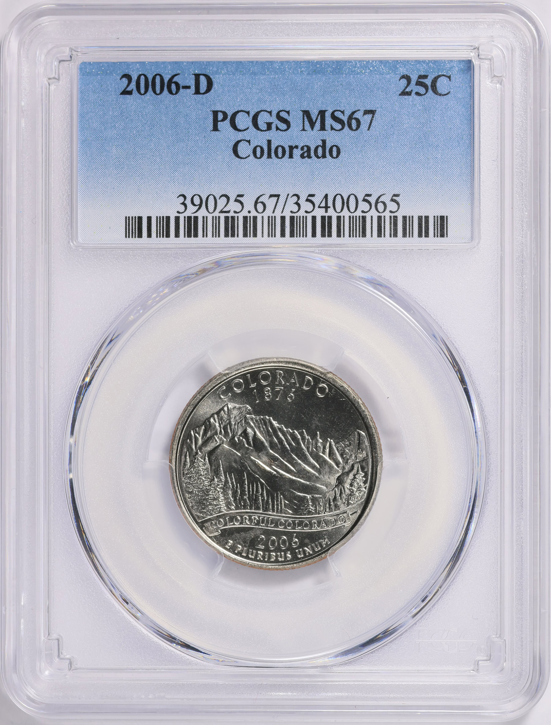 2006-D State Quarter Colorado PCGS MS-67 (Item 1557910 ...