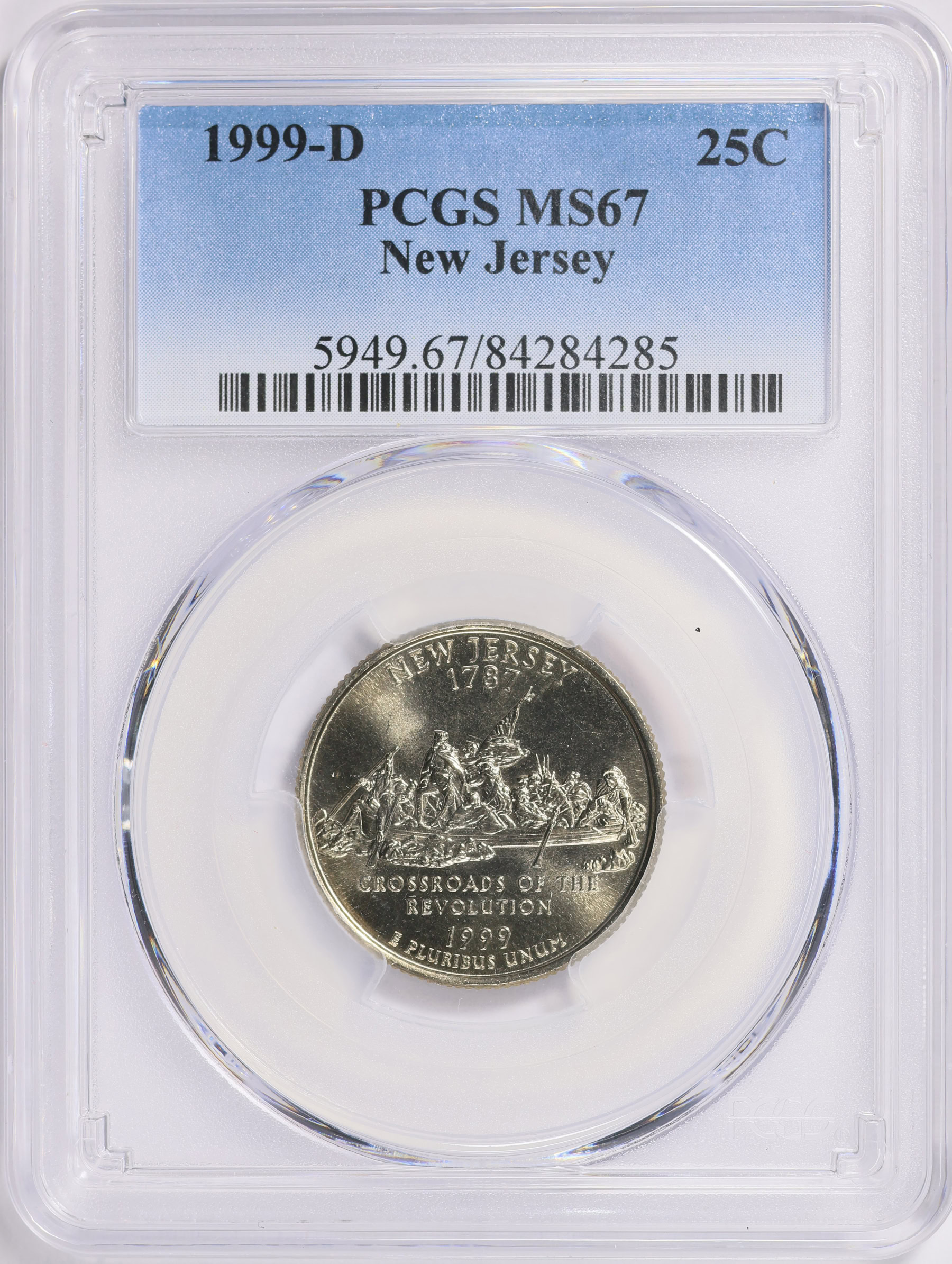 1999-D State Quarter New Jersey PCGS MS-67 (Item 1557948 ...