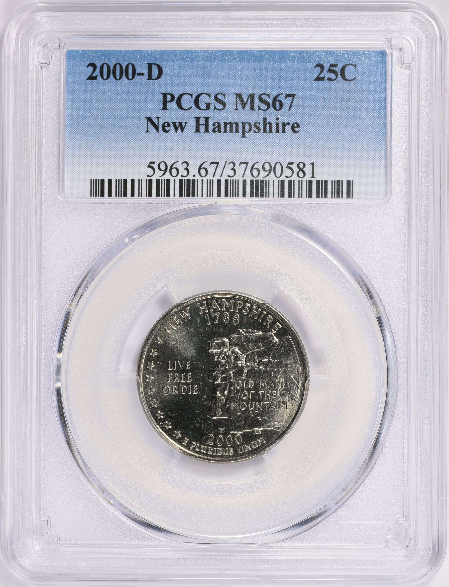 2000-D State Quarter New Hampshire PCGS MS-67 (Item 1557956) | GreatCollections Coin Auctions