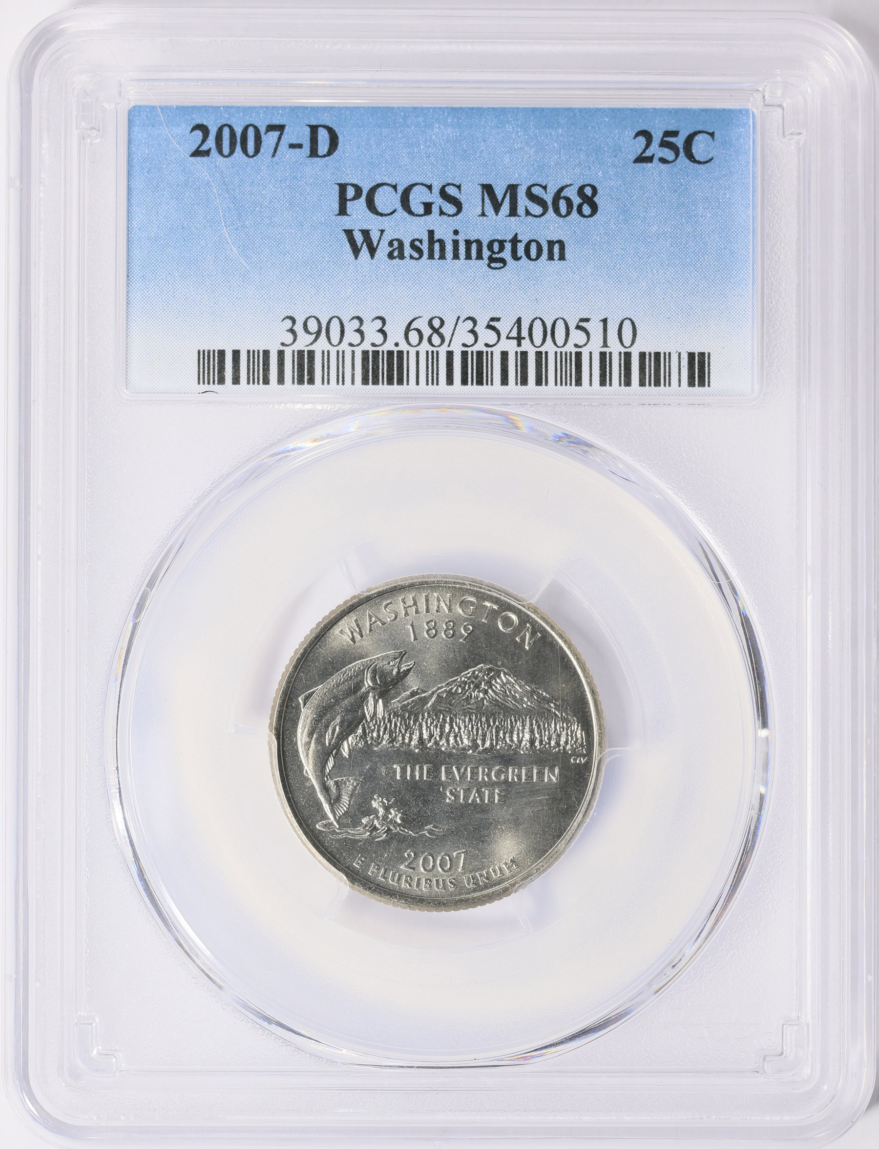 2007-D State Quarter Washington PCGS MS-68 (Item 1557992 ...