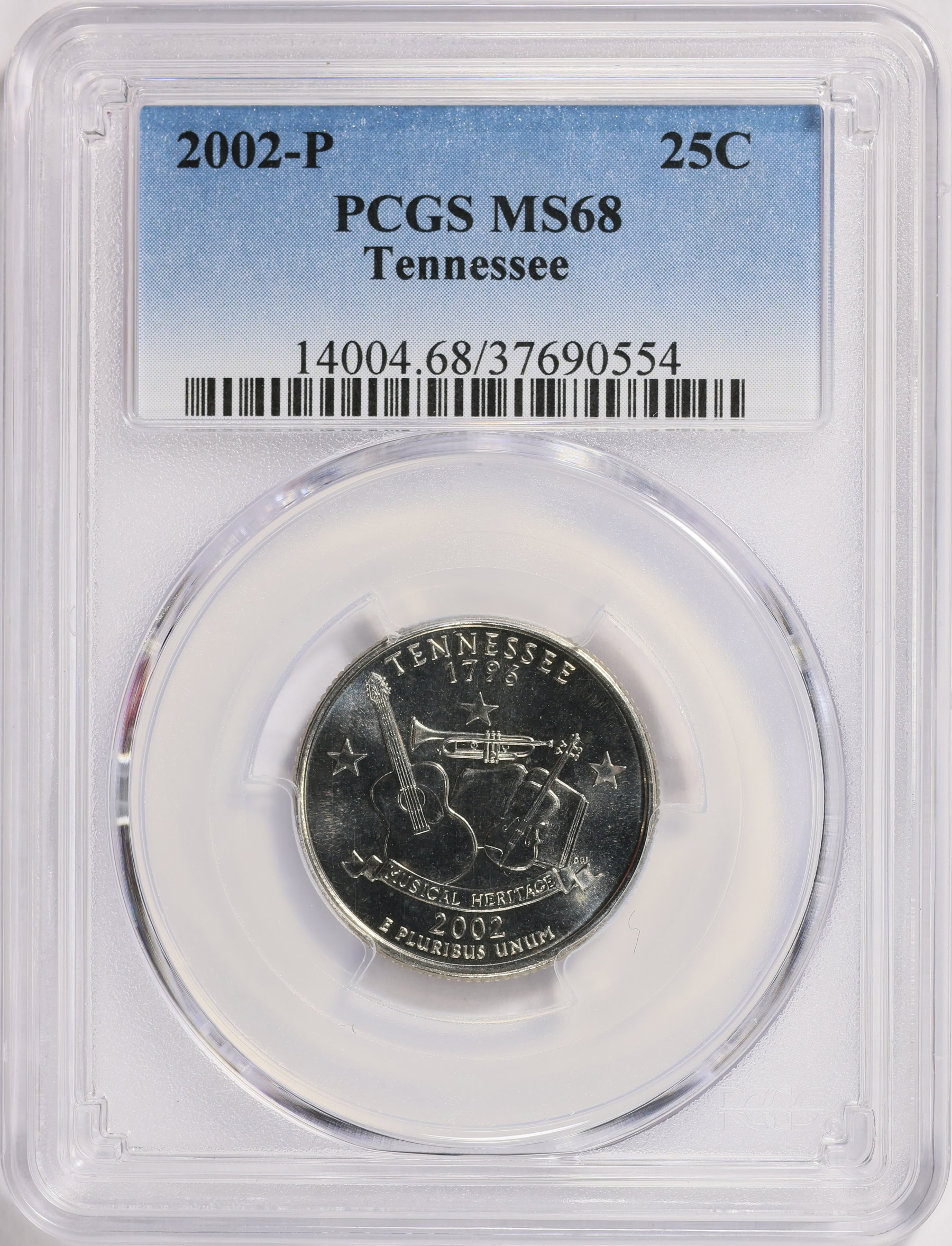 2002-P State Quarter Tennessee PCGS MS-68 (Item 1557997 ...