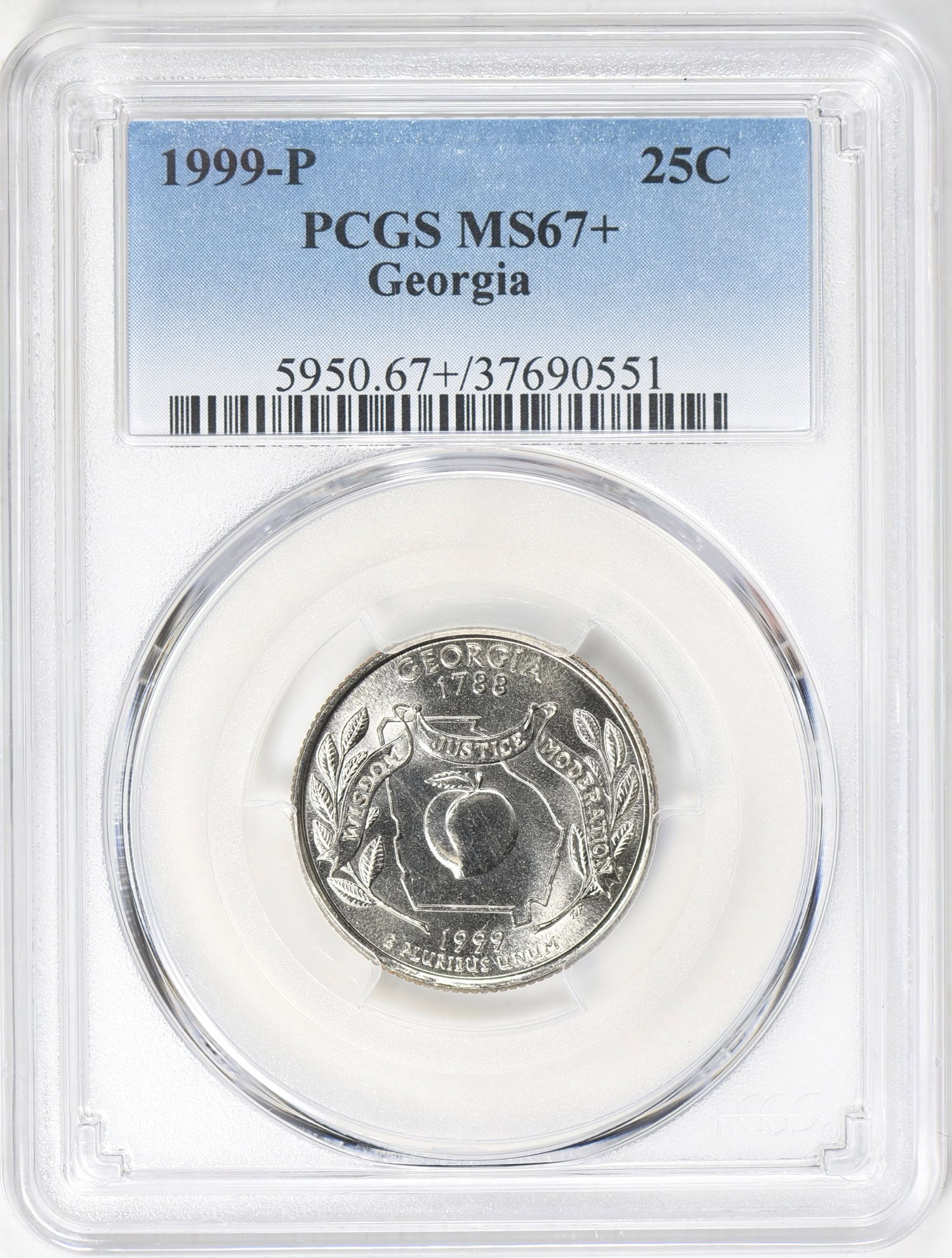 1999-P State Quarter Georgia PCGS MS-67+ (Item 1558001 ...