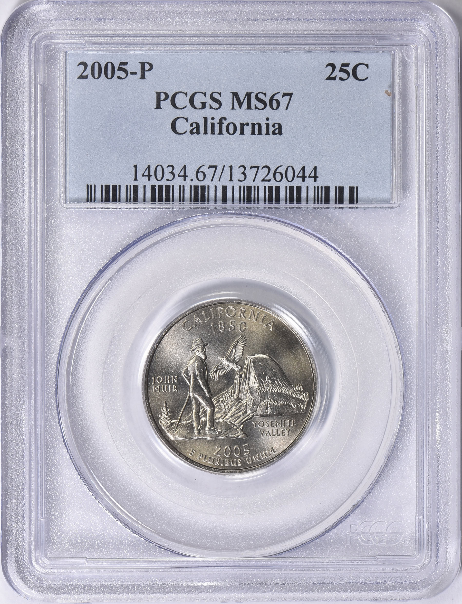 2005-P State Quarter California PCGS MS-67 (Item 1558025 ...