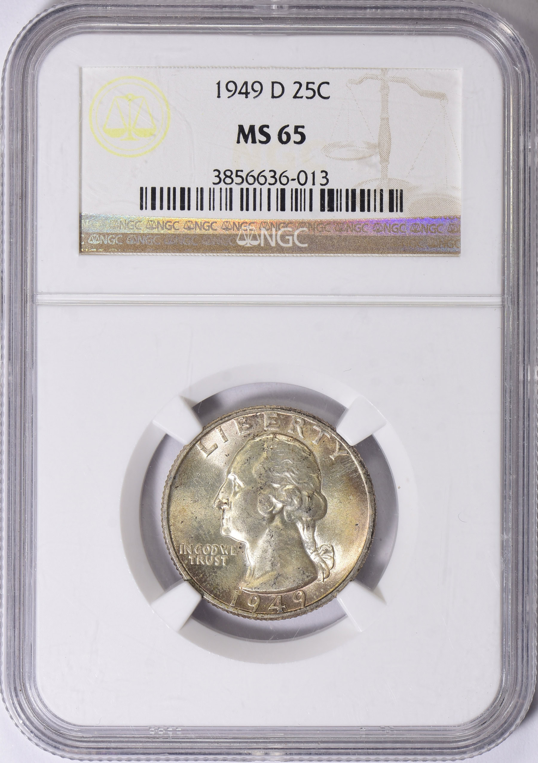 1949-D Washington Quarter NGC MS-65 (Toned) (Item 1559031) | GreatCollections Coin Auctions