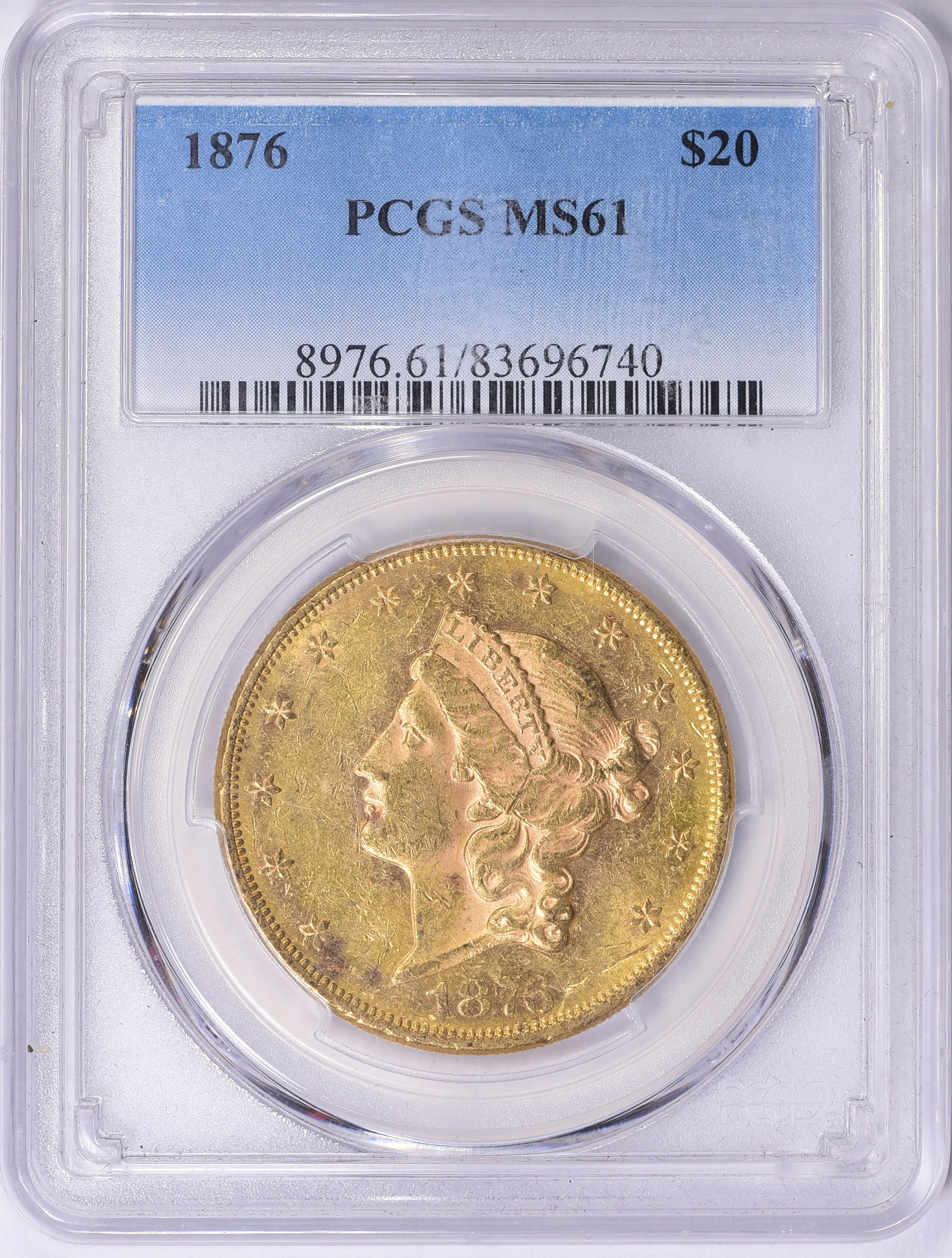 1876 Liberty Gold Double Eagle PCGS MS-61 (Item 1563305) | GreatCollections Coin Auctions