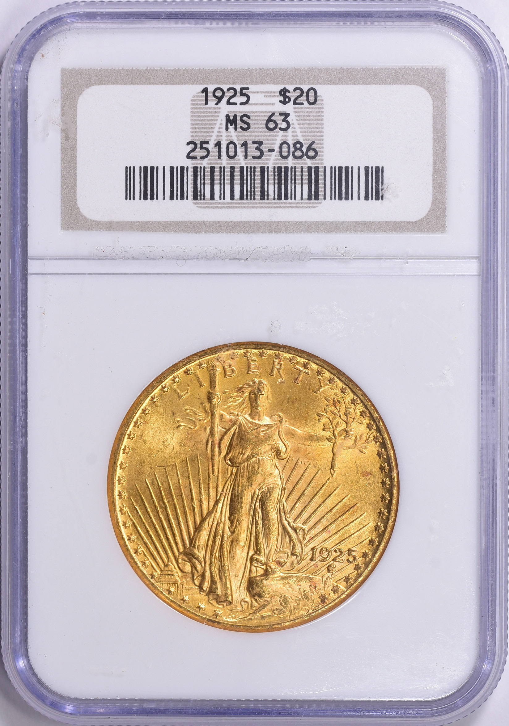 1925 Saint-Gaudens Gold Double Eagle NGC MS-63 (Item 1563336) | GreatCollections Coin Auctions