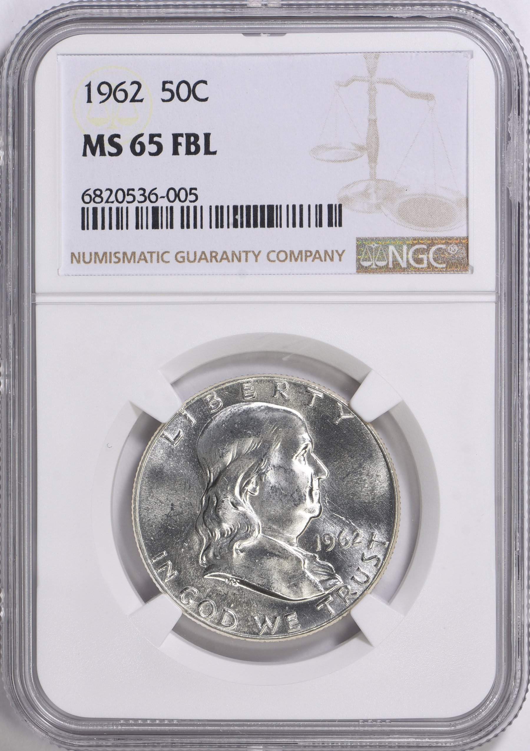 1962 Franklin Half Dollar NGC MS-65 FBL (Item 1564334 ...
