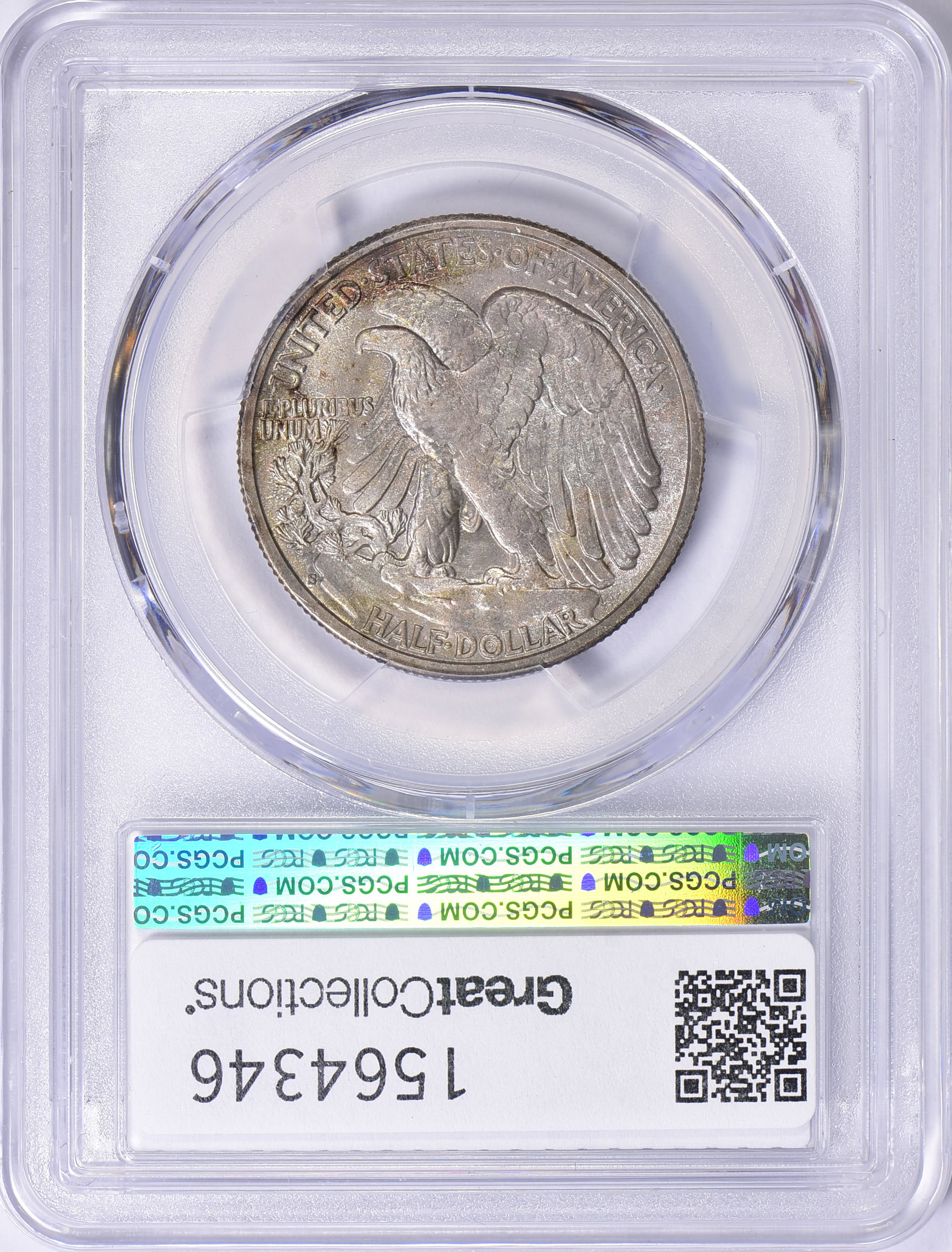 1943-S Walking Liberty Half Dollar PCGS MS-66+ (CAC Green) (Toned) (Item 1564346 ...