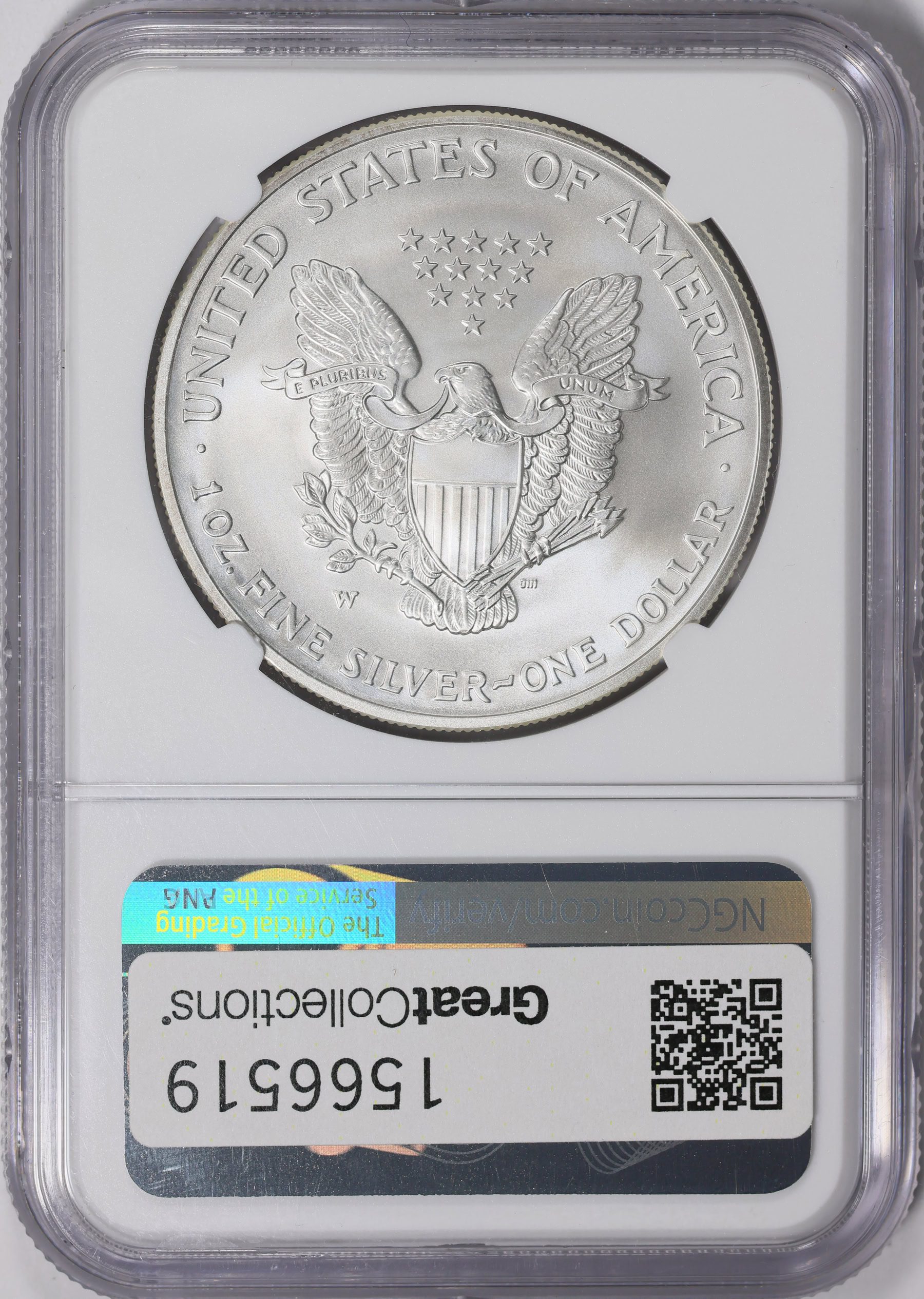 2006-W $1 Silver Eagle 20th Anniversary Burnished NGC MS-70 (Item 1566519) | GreatCollections ...