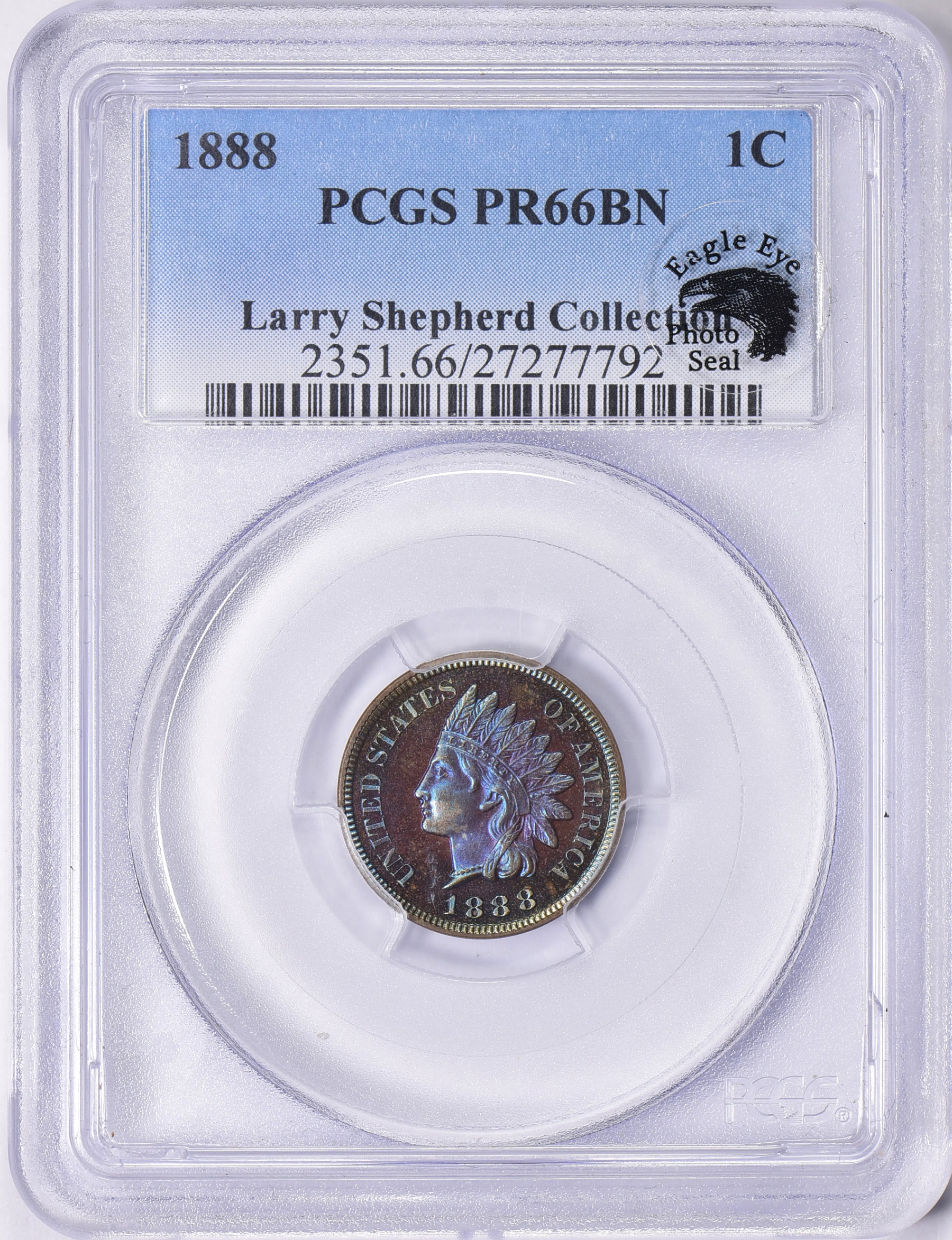 1888 Indian Cent PCGS Proof-66 BN (The Larry Shepherd Collection ...