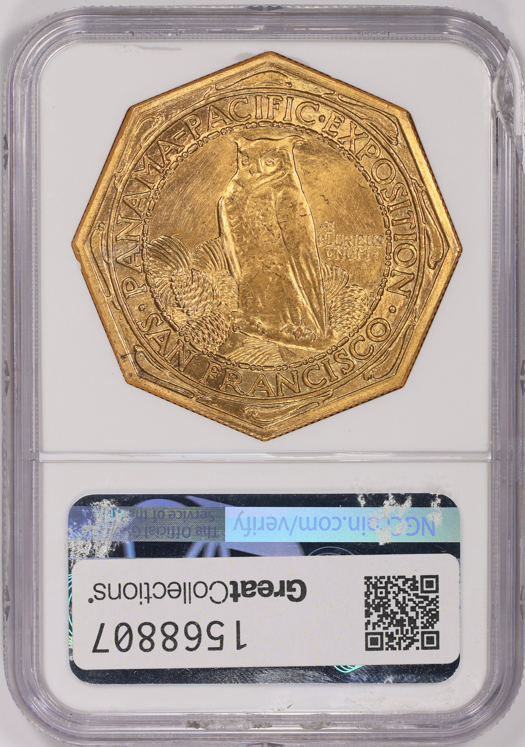 1915-S Panama-Pacific Exposition $50 Gold, Octagonal NGC MS-63 (Item 1568807) | GreatCollections ...