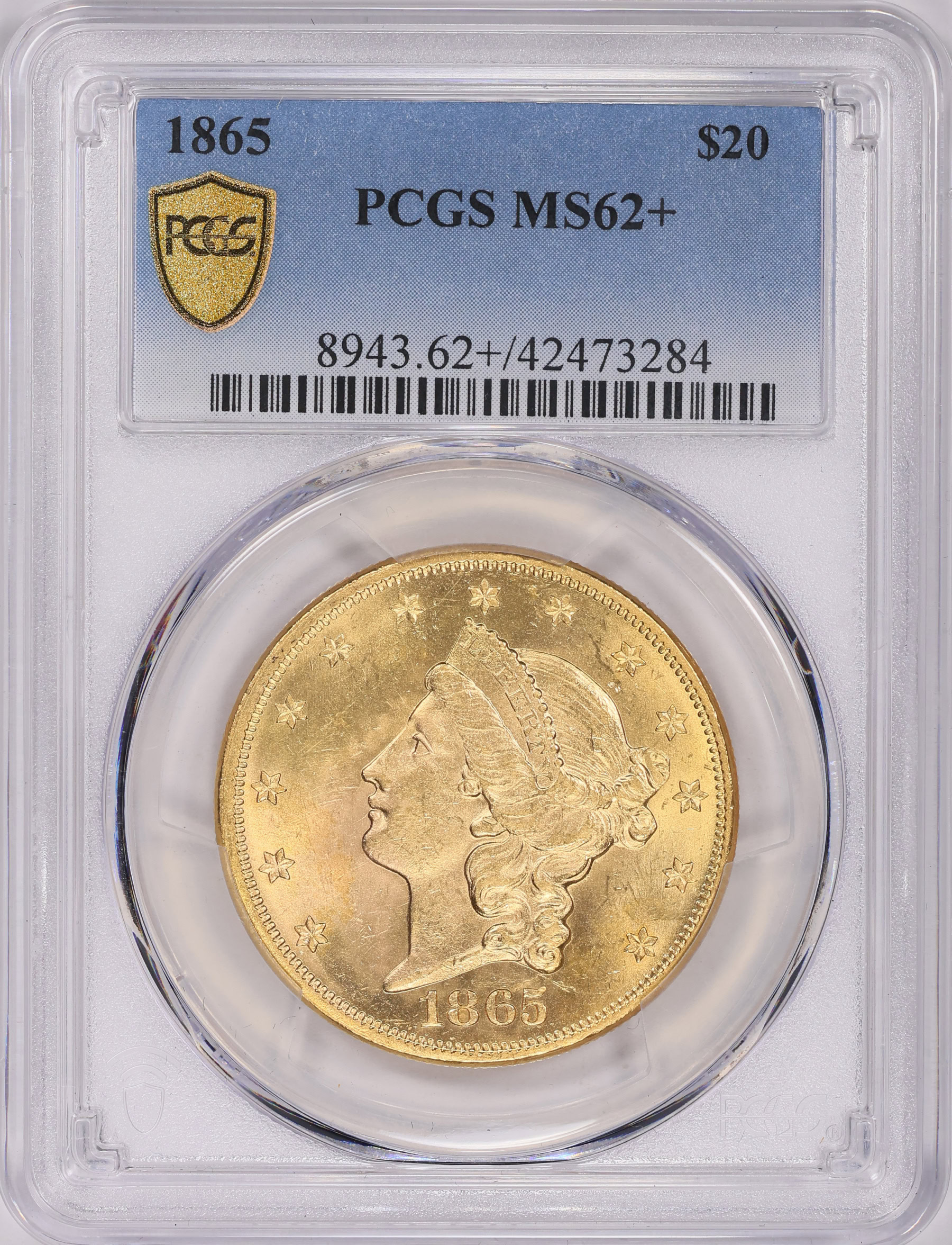 1865 Liberty Gold Double Eagle PCGS MS-62+ (Item 1569690 ...