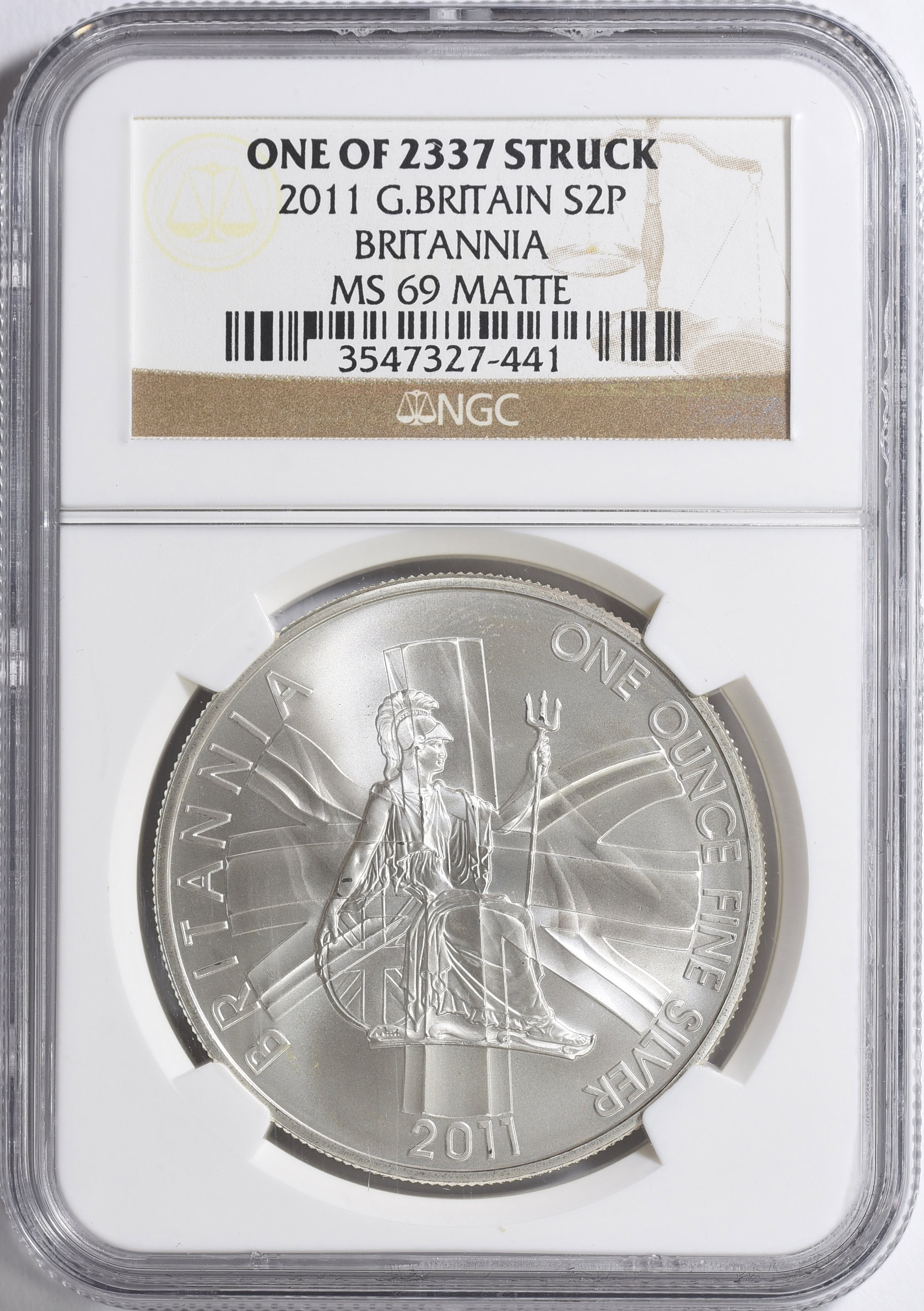 Great Britain 2011 Silver £2 Britannia Matte Finish NGC MS-69 (Item ...