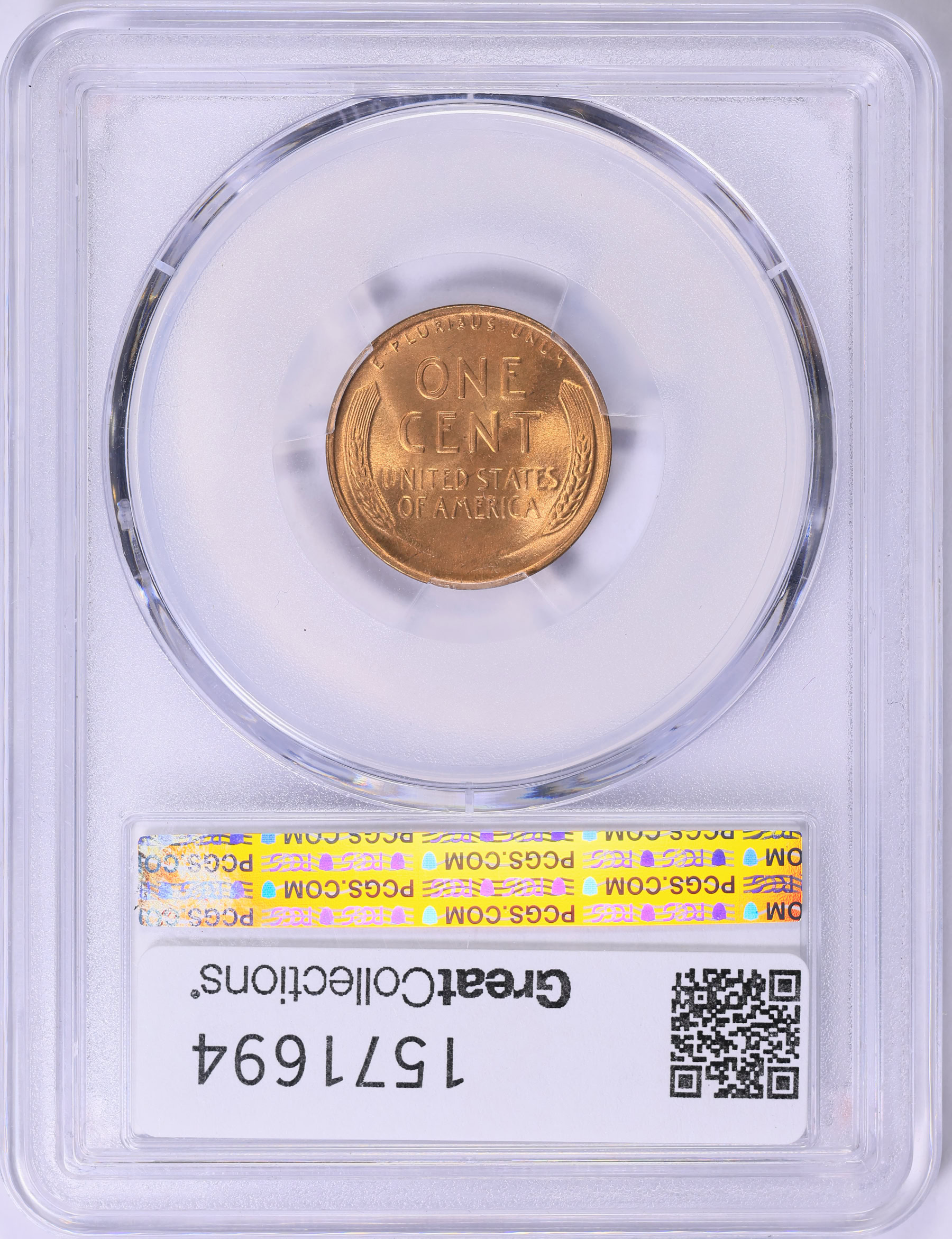 1944-S Lincoln Cent PCGS MS-67+ RD (CAC Green) (Item 1571694) | GreatCollections Coin Auctions