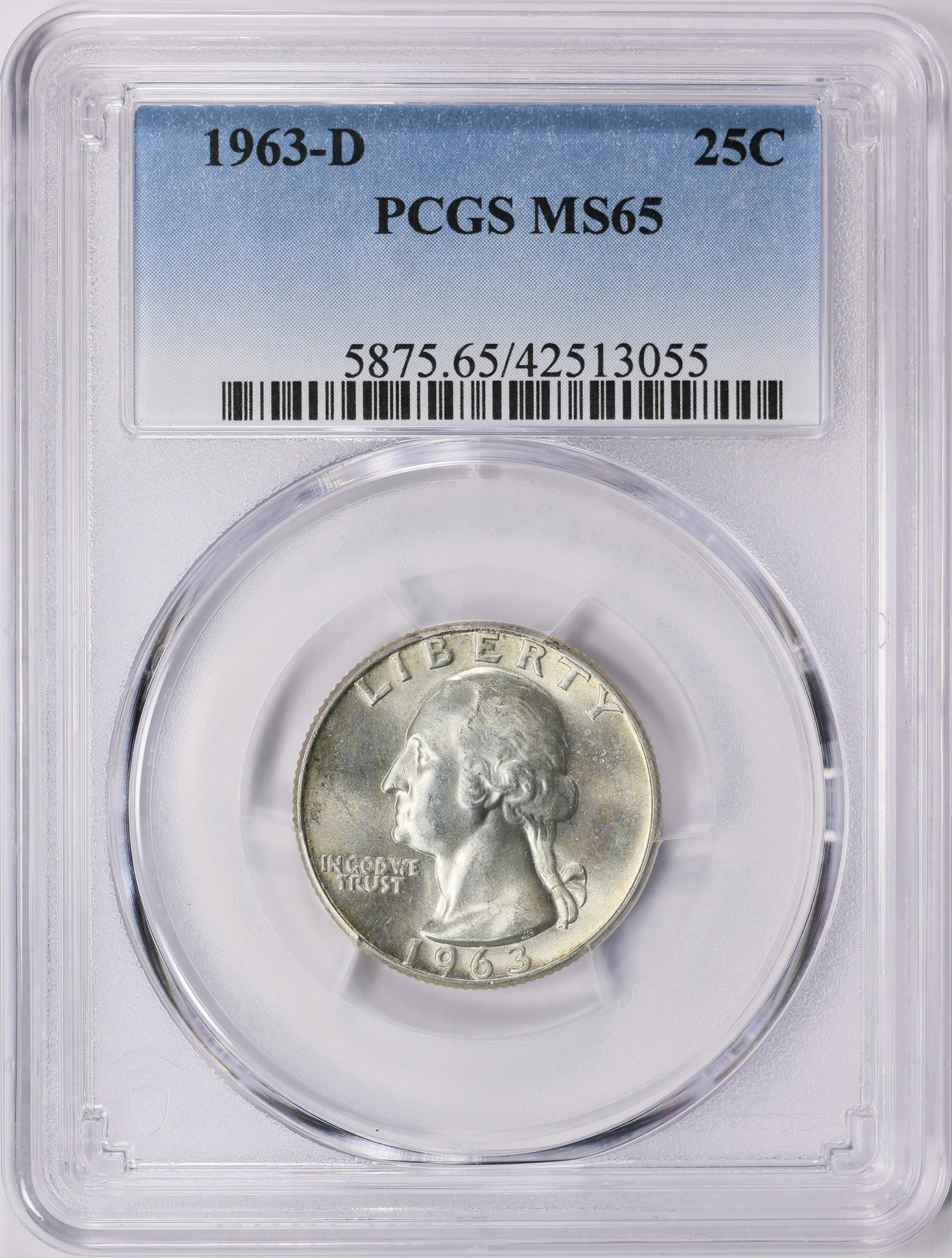 1963-D Washington Quarter PCGS MS-65 (Item 1572422) | GreatCollections ...