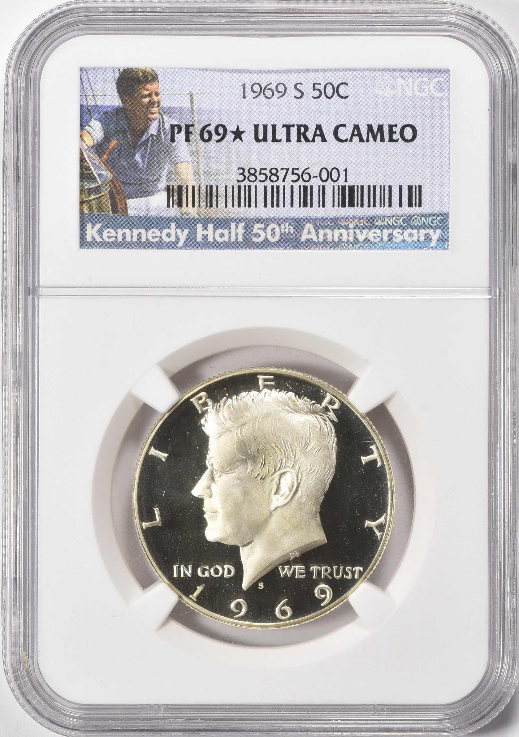 1969-S Kennedy Half Dollar NGC Proof-69 ★ UC (Kennedy 50th Anniversary ...