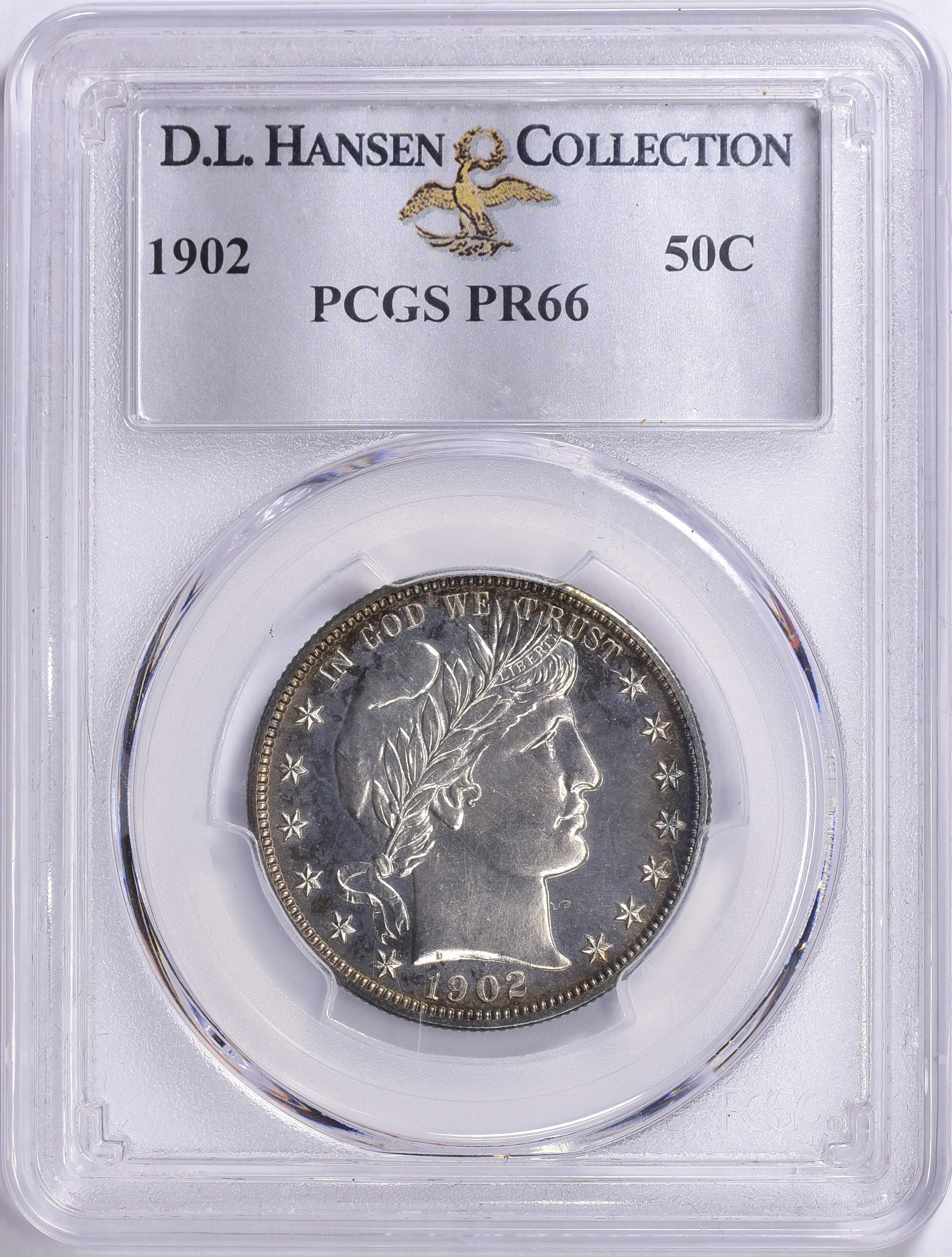 1902 Barber Half Dollar PCGS Proof-66 (D.L Hansen Collection) (Toned ...