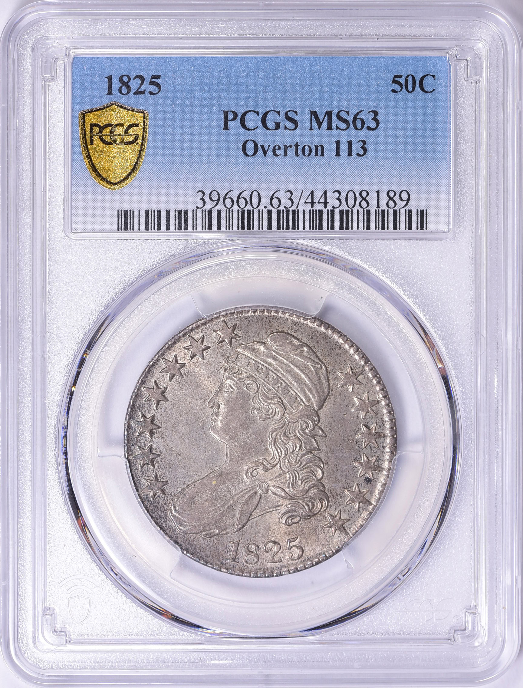 1825 Capped Bust Half Dollar Overton 113 PCGS MS-63 (Item 1574349) | GreatCollections Coin Auctions