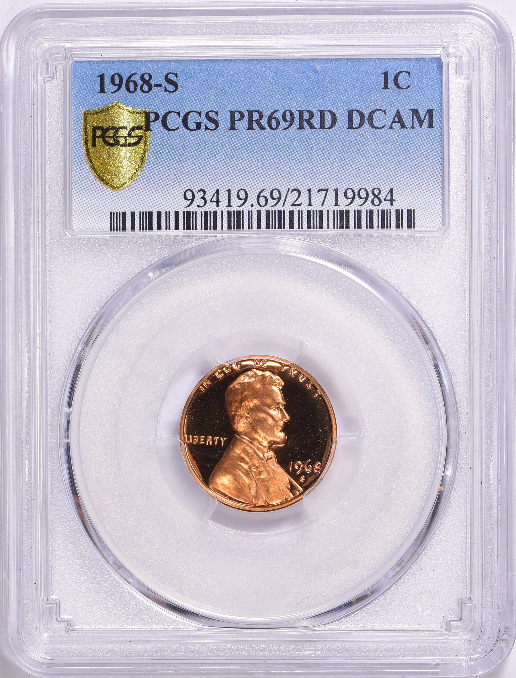 1968-S Lincoln Cent PCGS Proof-69 DCAM (Item 1575464 ...