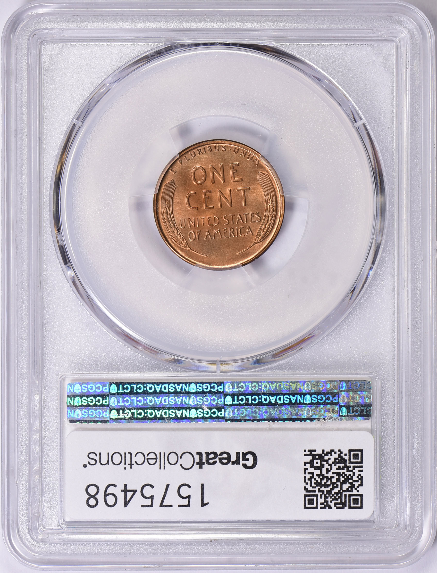 1944-D/S Lincoln Cent PCGS MS-67+ RD (CAC Green) (Item 1575498) | GreatCollections Coin Auctions