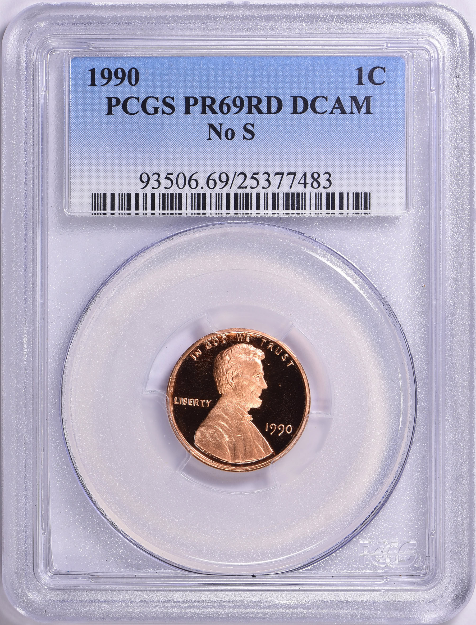 1990 Lincoln Cent No S PCGS Proof-69 DCAM (Item 1575564 ...