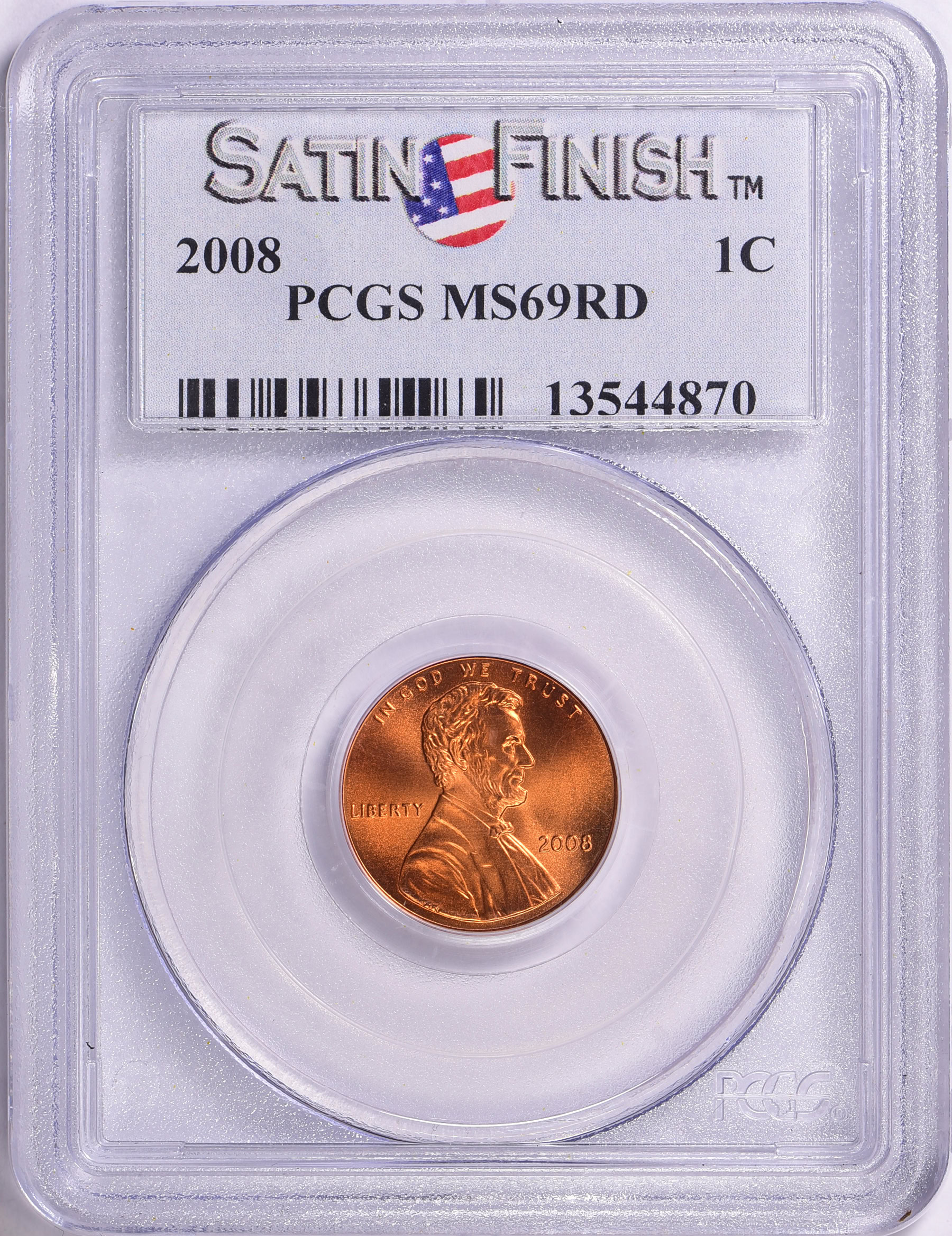 2008 Lincoln Cent Satin Finish PCGS MS-69 RD (Item 1575576 ...