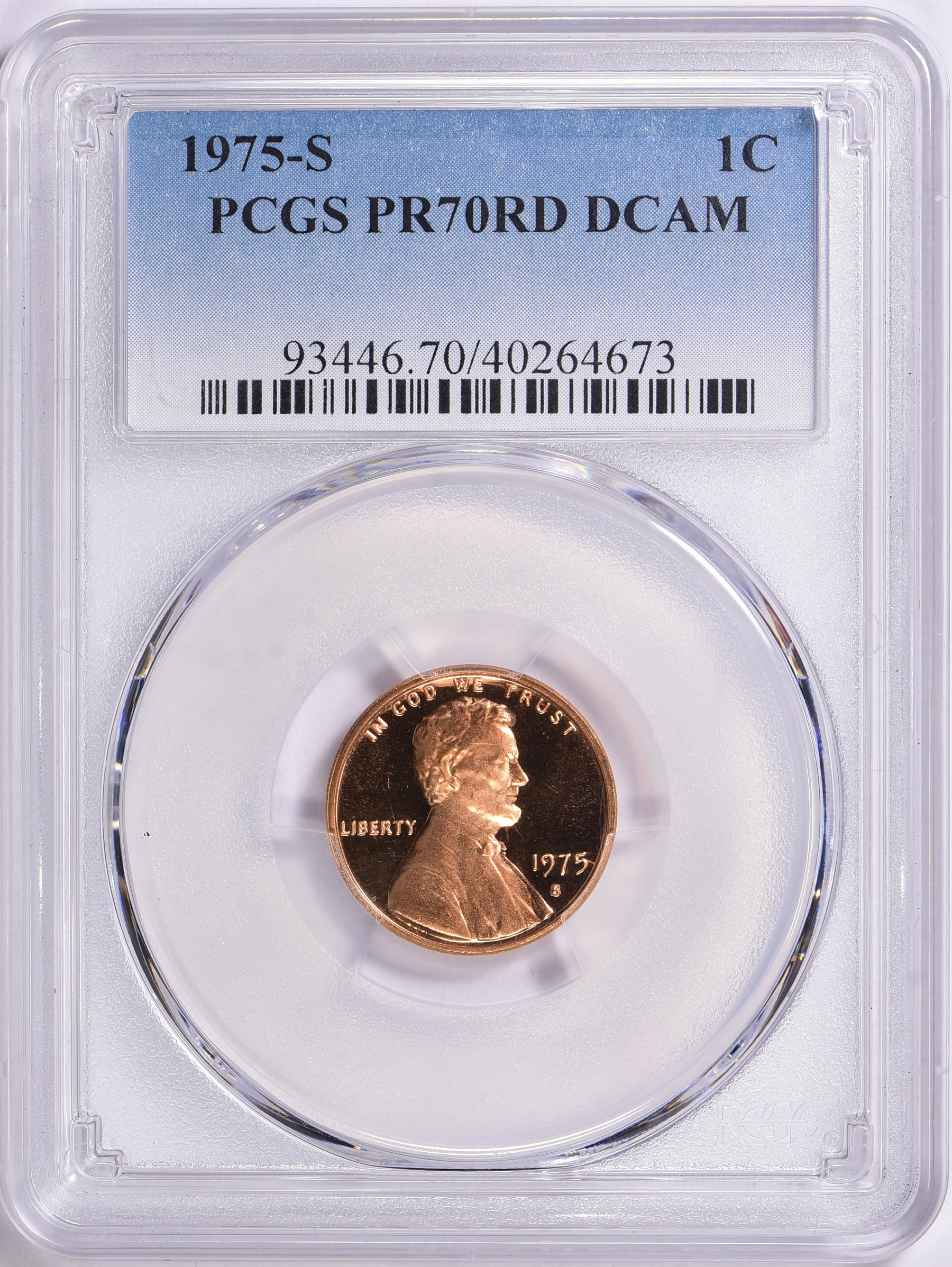 1975-S Lincoln Cent PCGS Proof-70 DCAM (Item 1575637 ...
