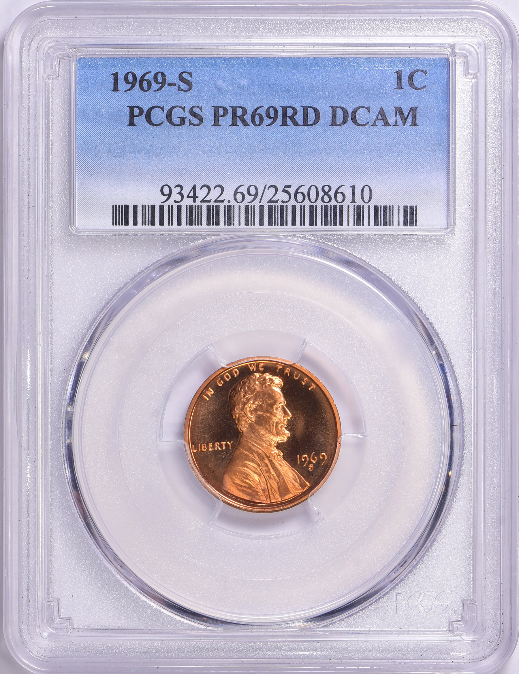 1969-S Lincoln Cent PCGS Proof-69 DCAM (Item 1575642 ...