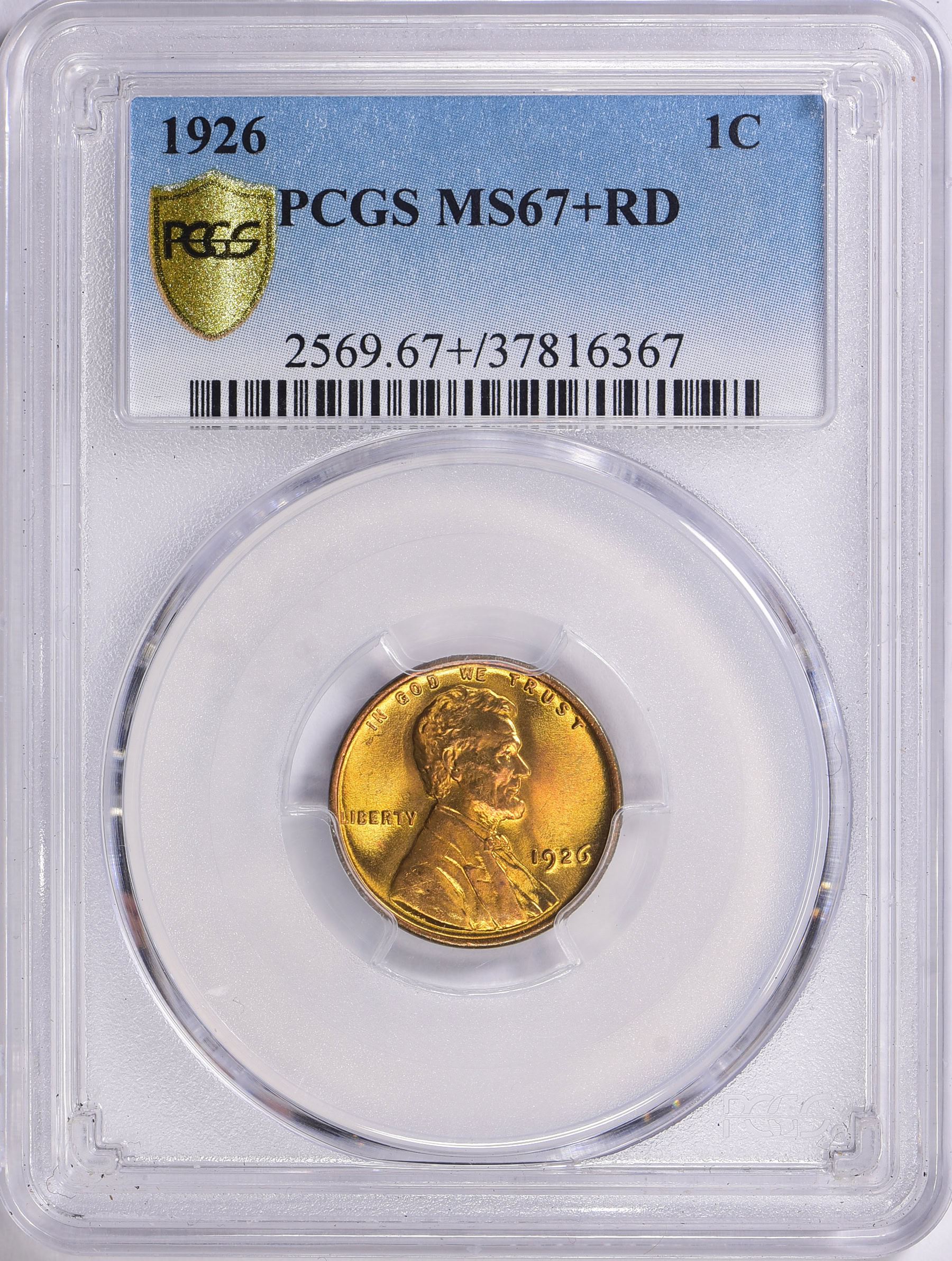 1926 Lincoln Cent PCGS MS-67+ RD (Item 1575753) | GreatCollections Coin ...