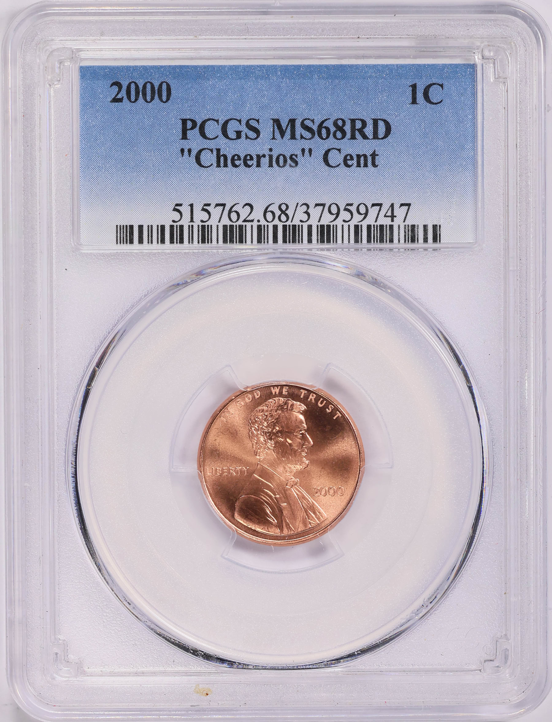 2000 Lincoln Cent "Cheerios" Cent PCGS MS-68 RD (Item 1575768 ...