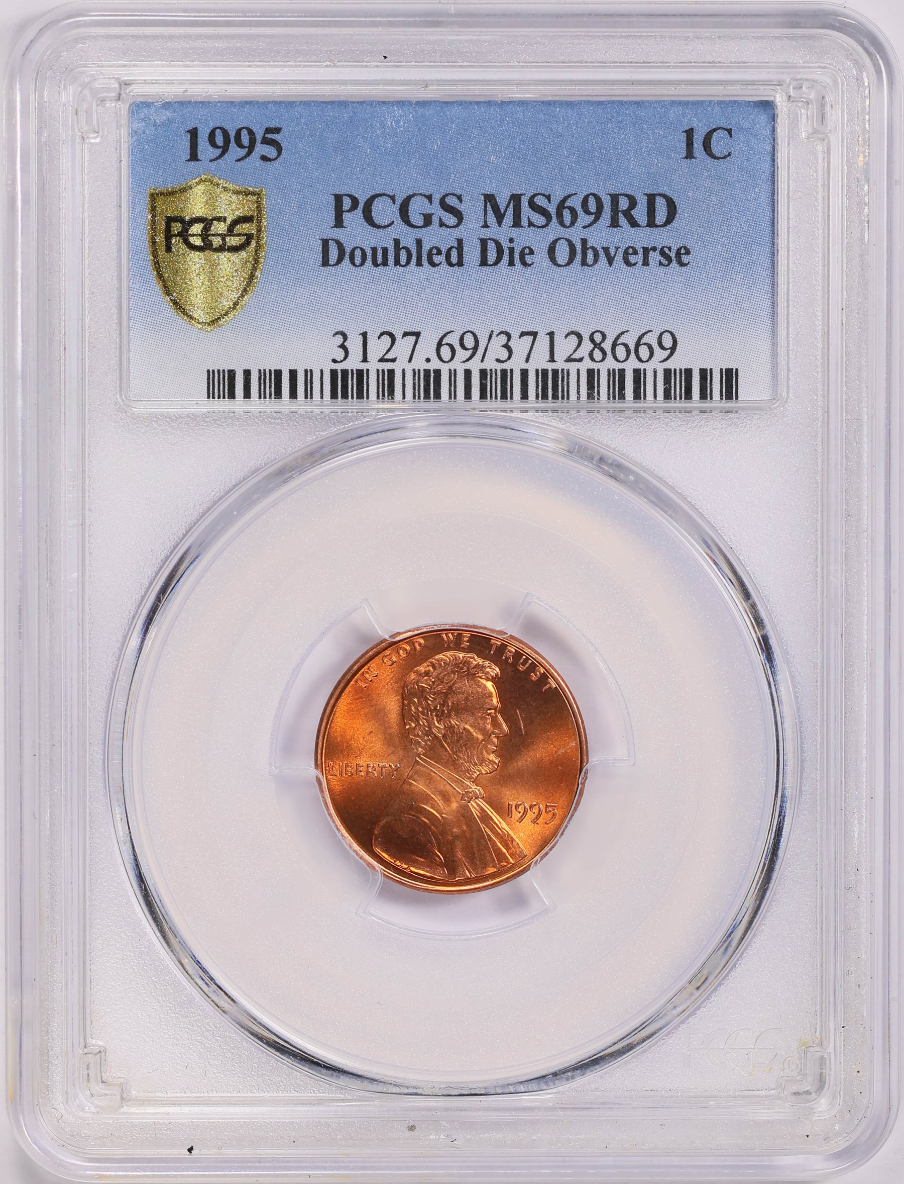 1995 Lincoln Cent Doubled Die Obverse PCGS MS-69 RD (Item 1575770 ...