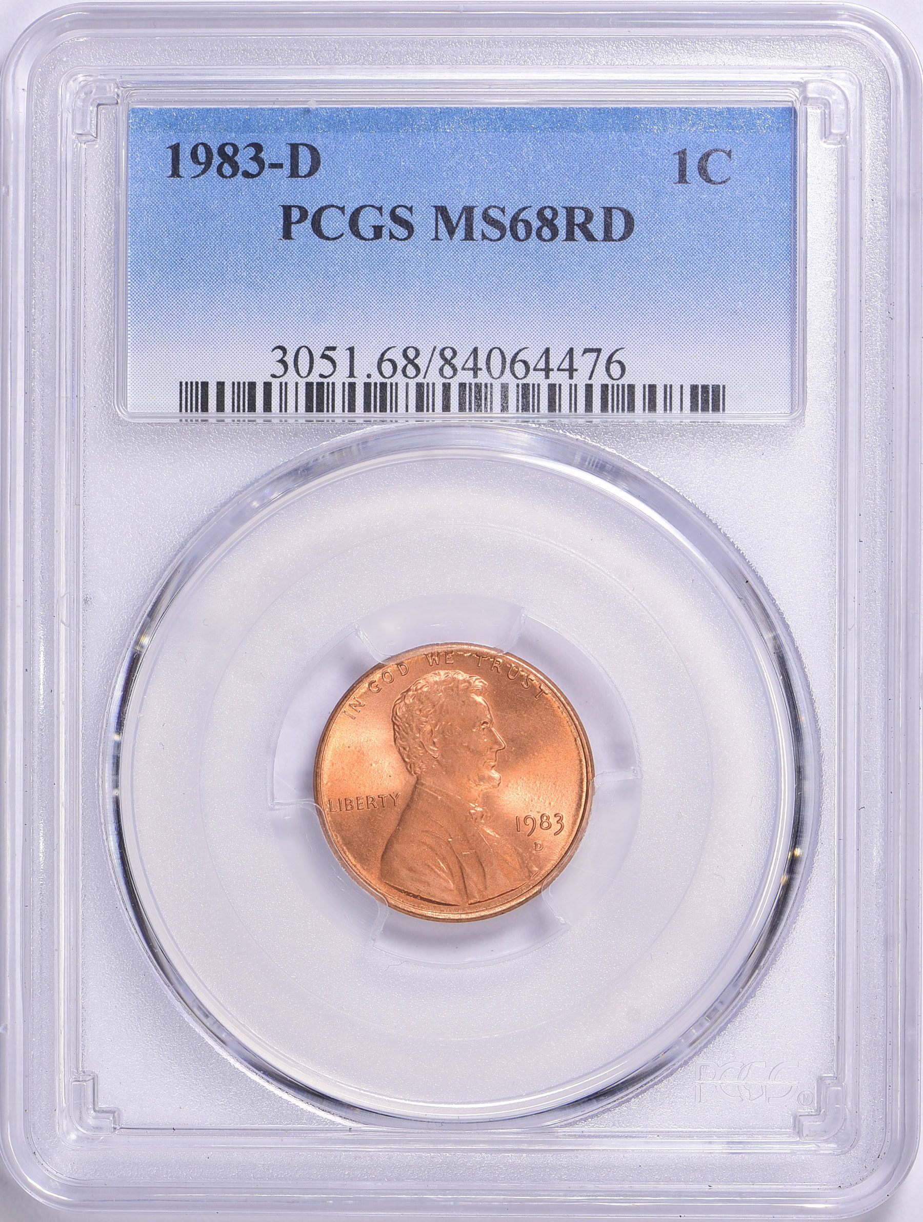 1983-D Lincoln Cent PCGS MS-68 RD (Item 1575773) | GreatCollections ...