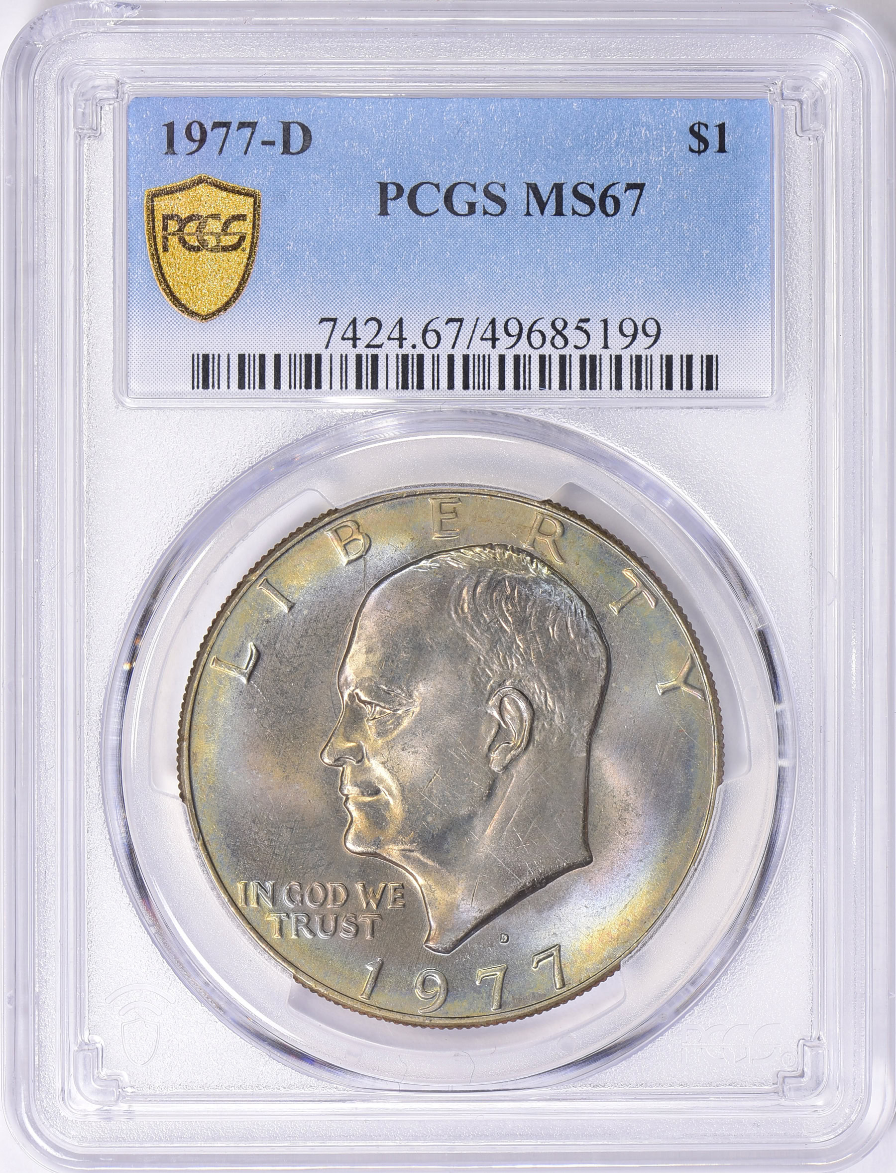 1977-D Eisenhower Dollar PCGS MS-67 (Toned) (Item 1577644 ...