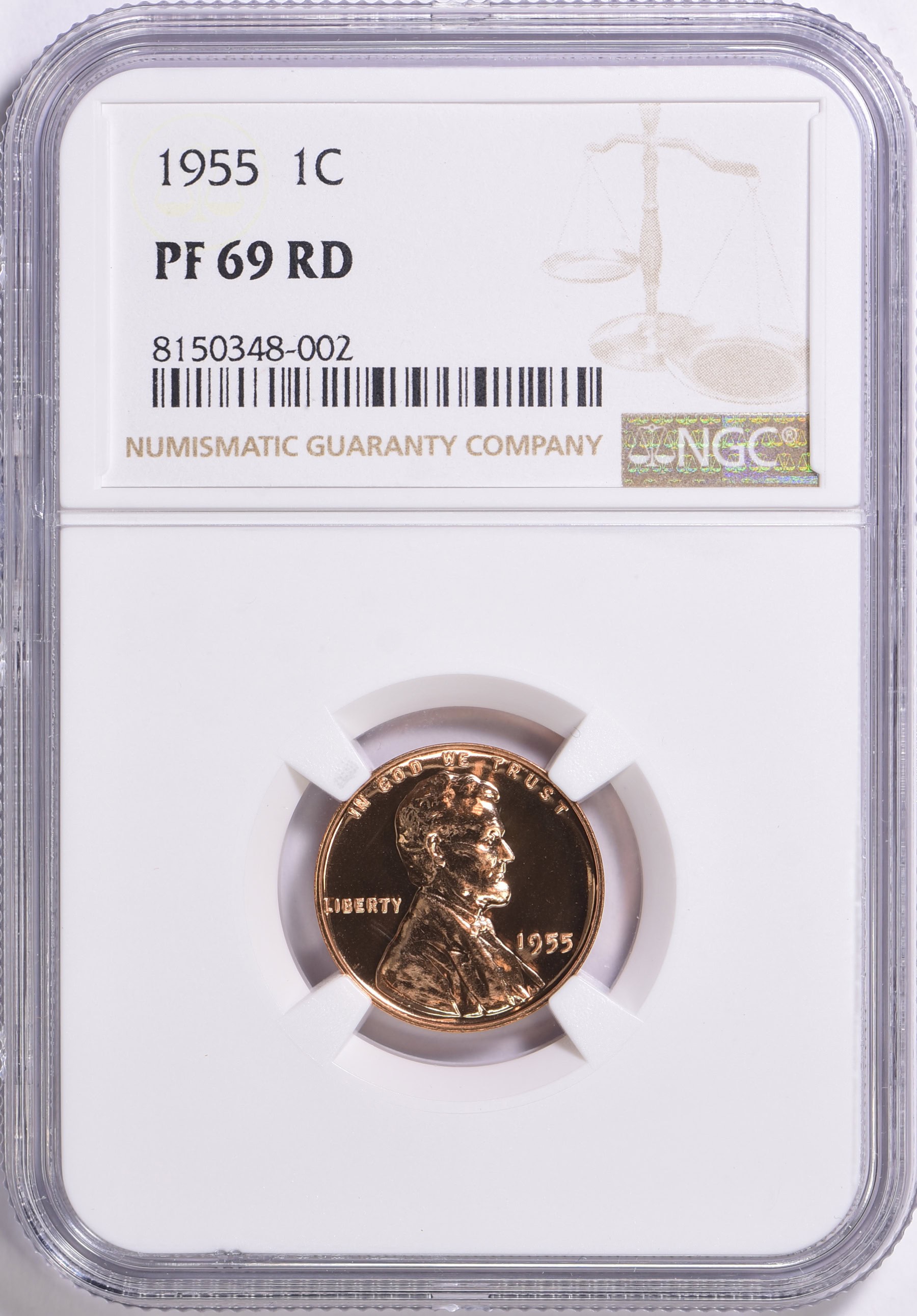 1955 Lincoln Cent NGC Proof-69 RD (Item 1578398) | GreatCollections ...