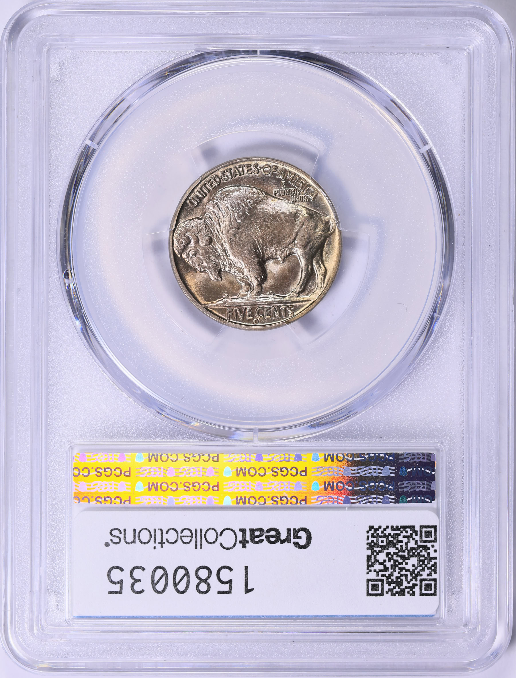 1938-D/S Buffalo Nickel PCGS MS-67+ (CAC Green) (Toned) (Item 1580035) | GreatCollections Coin ...