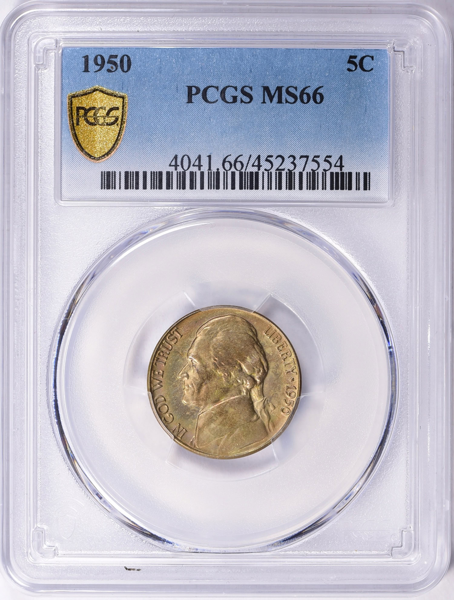1950 Jefferson Nickel PCGS MS-66 (Toned) (Item 1580413 ...