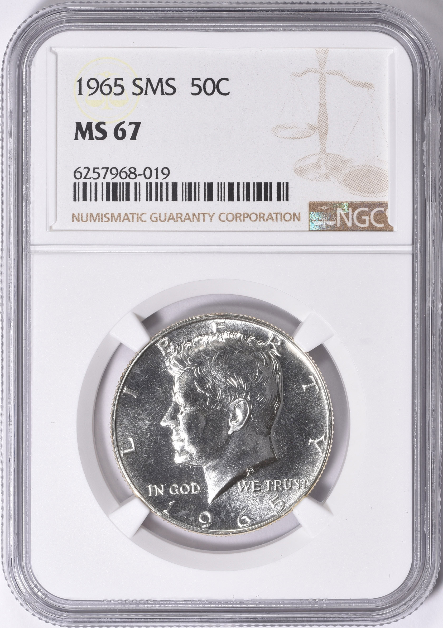 1965 Kennedy Half Dollar SMS NGC MS-67 (Item 1580716) | GreatCollections Coin Auctions
