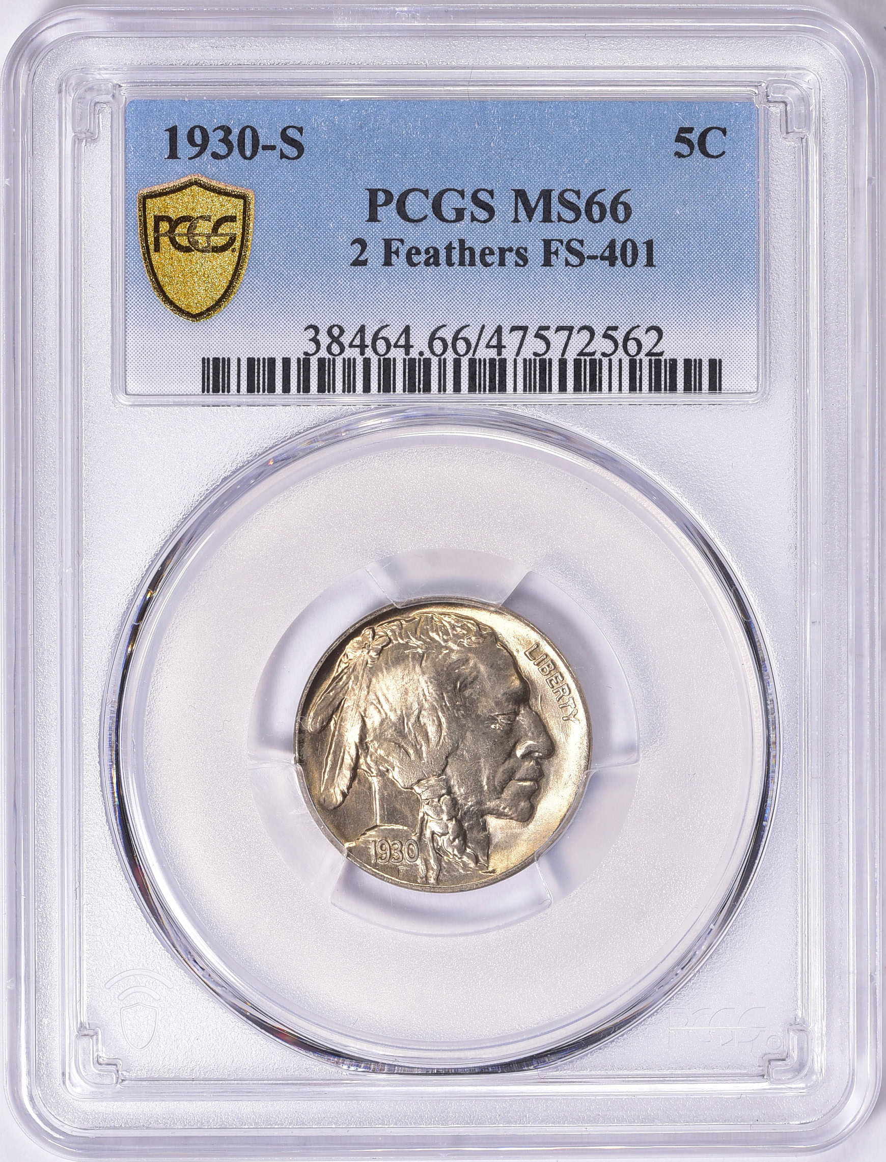 1930-S Buffalo Nickel 2 Feathers FS-401 PCGS MS-66 (Item 1581441 ...