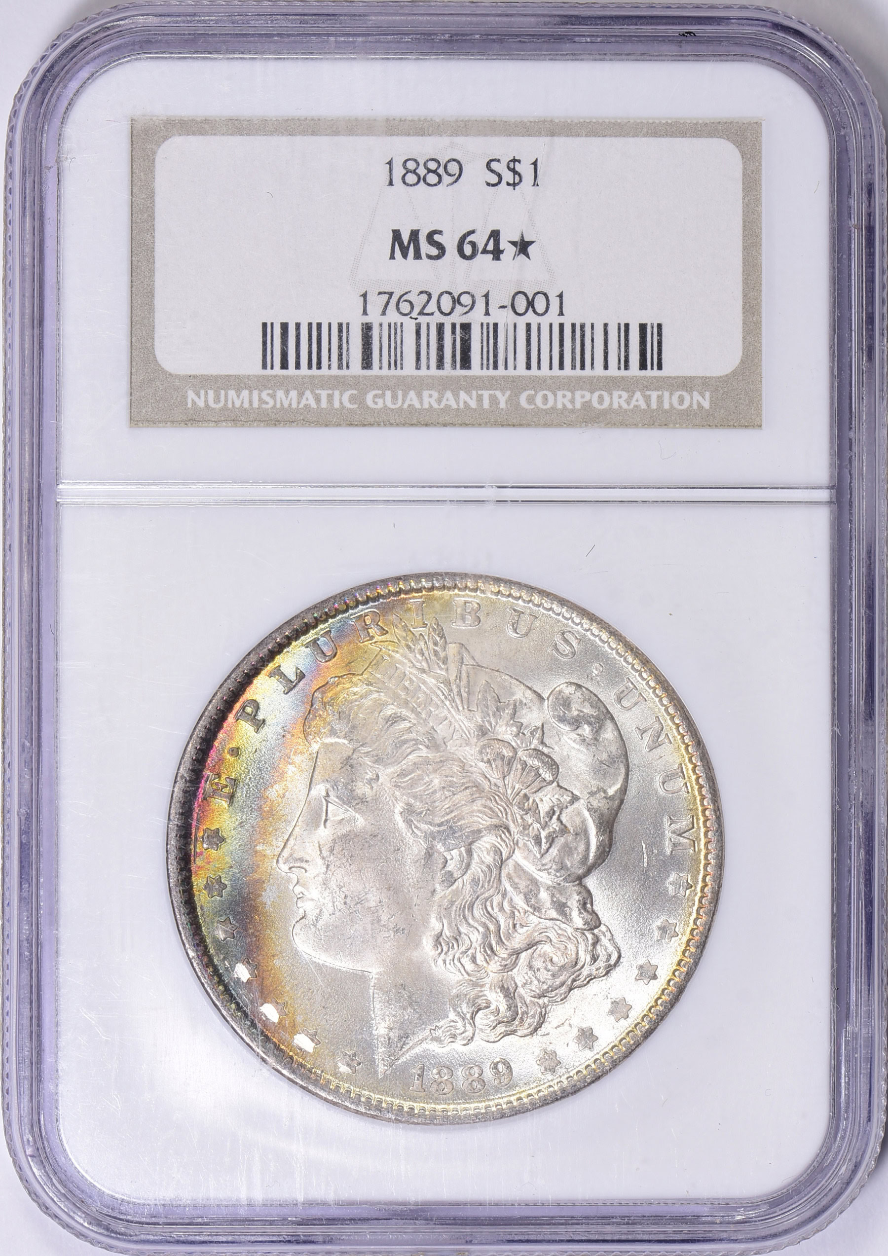 1889 Morgan Silver Dollar NGC MS-64 ★ (Toned) (Item 1583233) | GreatCollections Coin Auctions