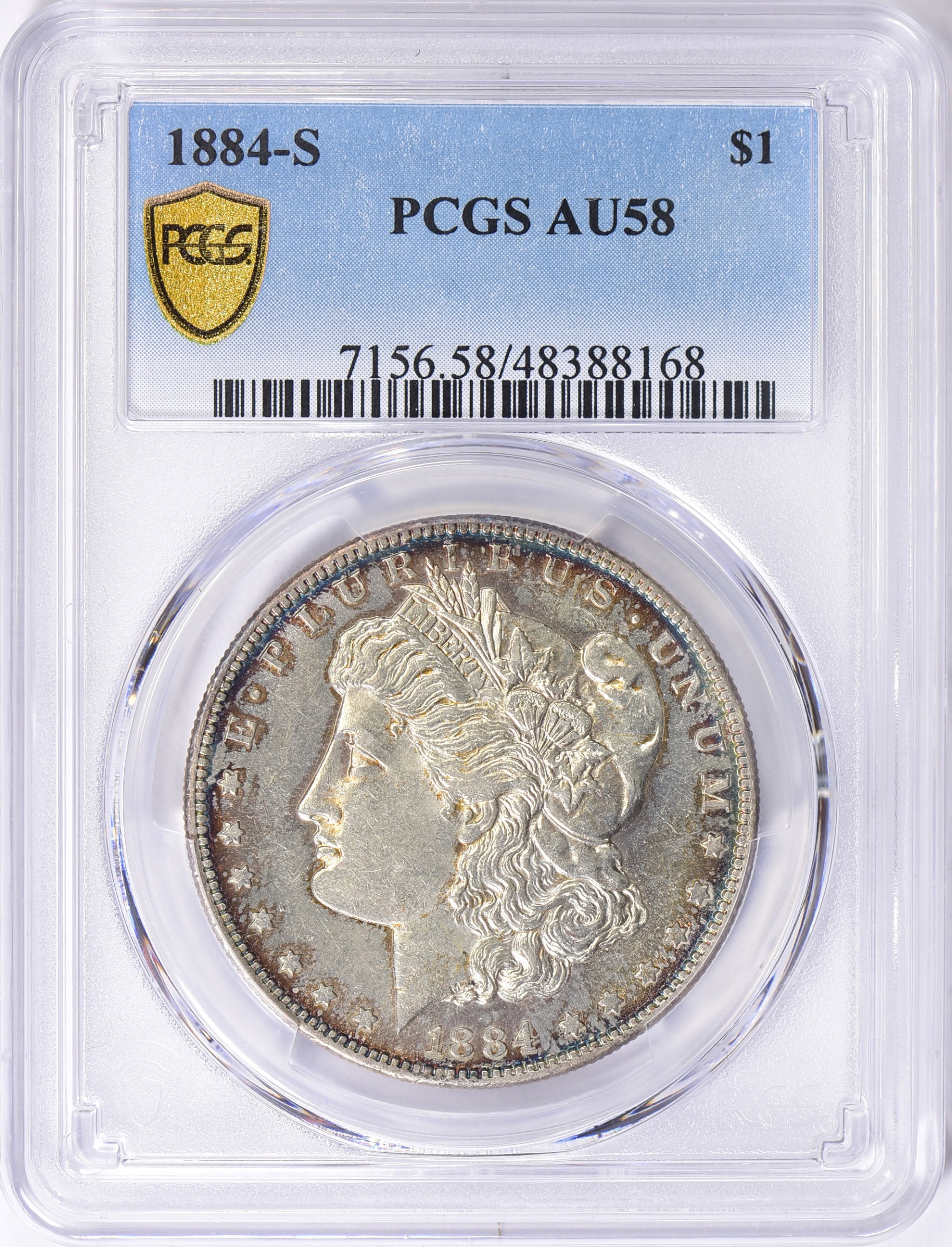 1884-S Morgan Silver Dollar PCGS AU-58 (Toned) (Item 1583294) | GreatCollections Coin Auctions