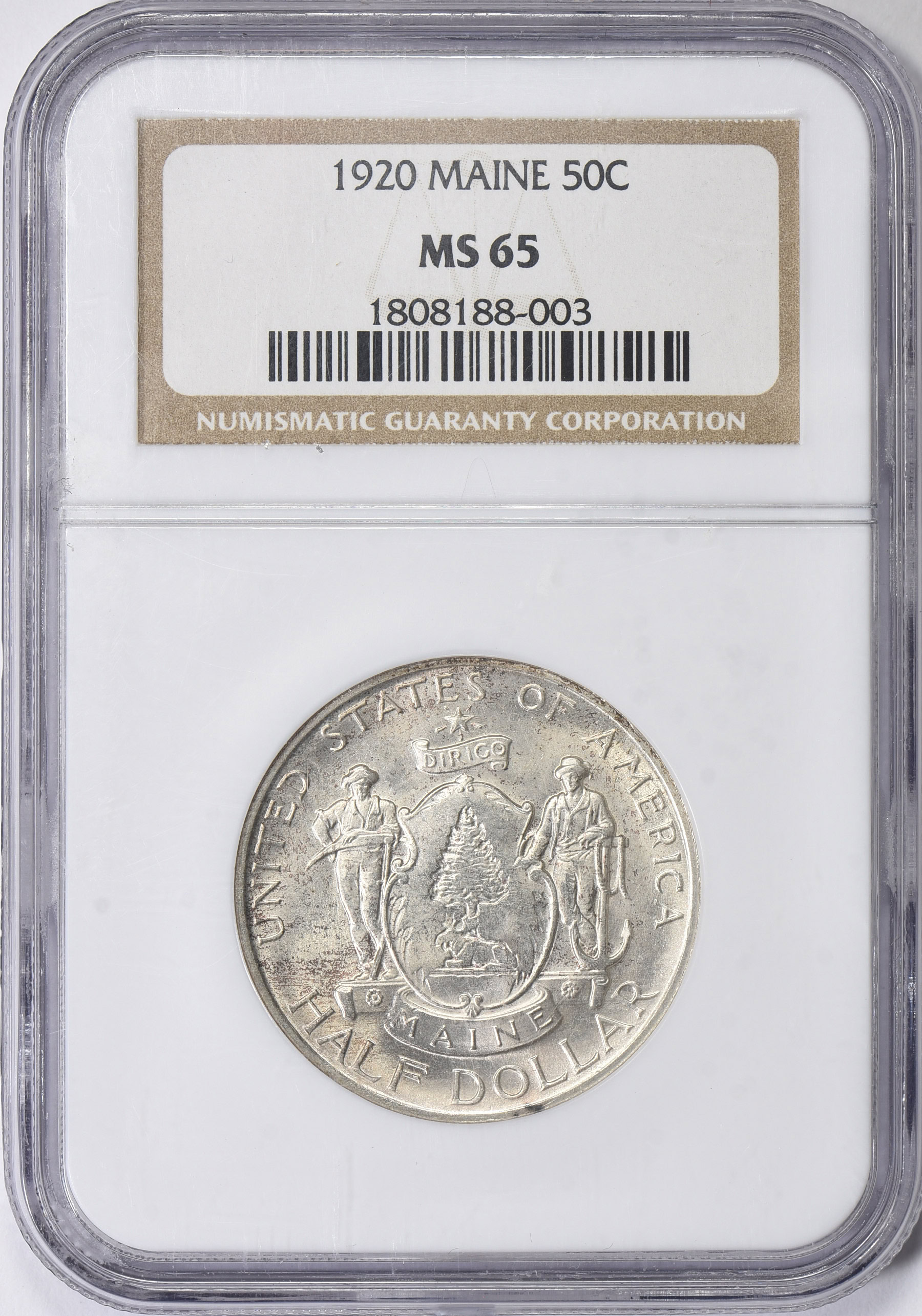 1920 Maine Centennial Half Dollar NGC MS-65 (Item 1583960 ...