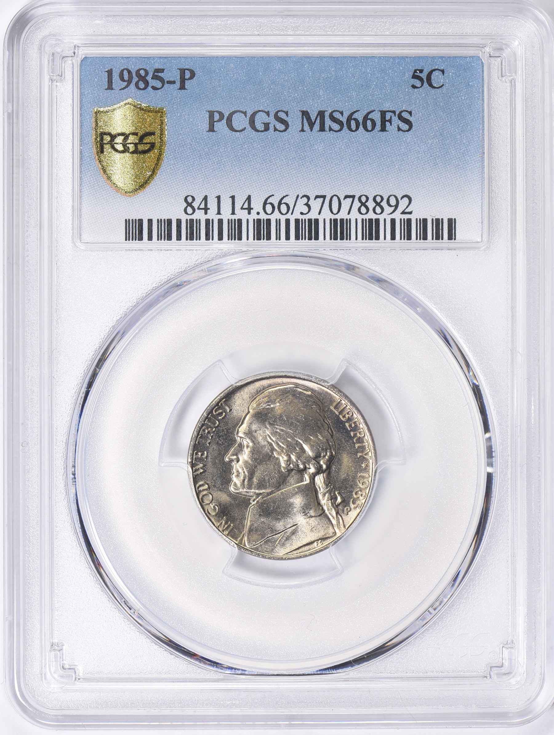 1985-P Jefferson Nickel PCGS MS-66 FS (Item 1586657) | GreatCollections ...