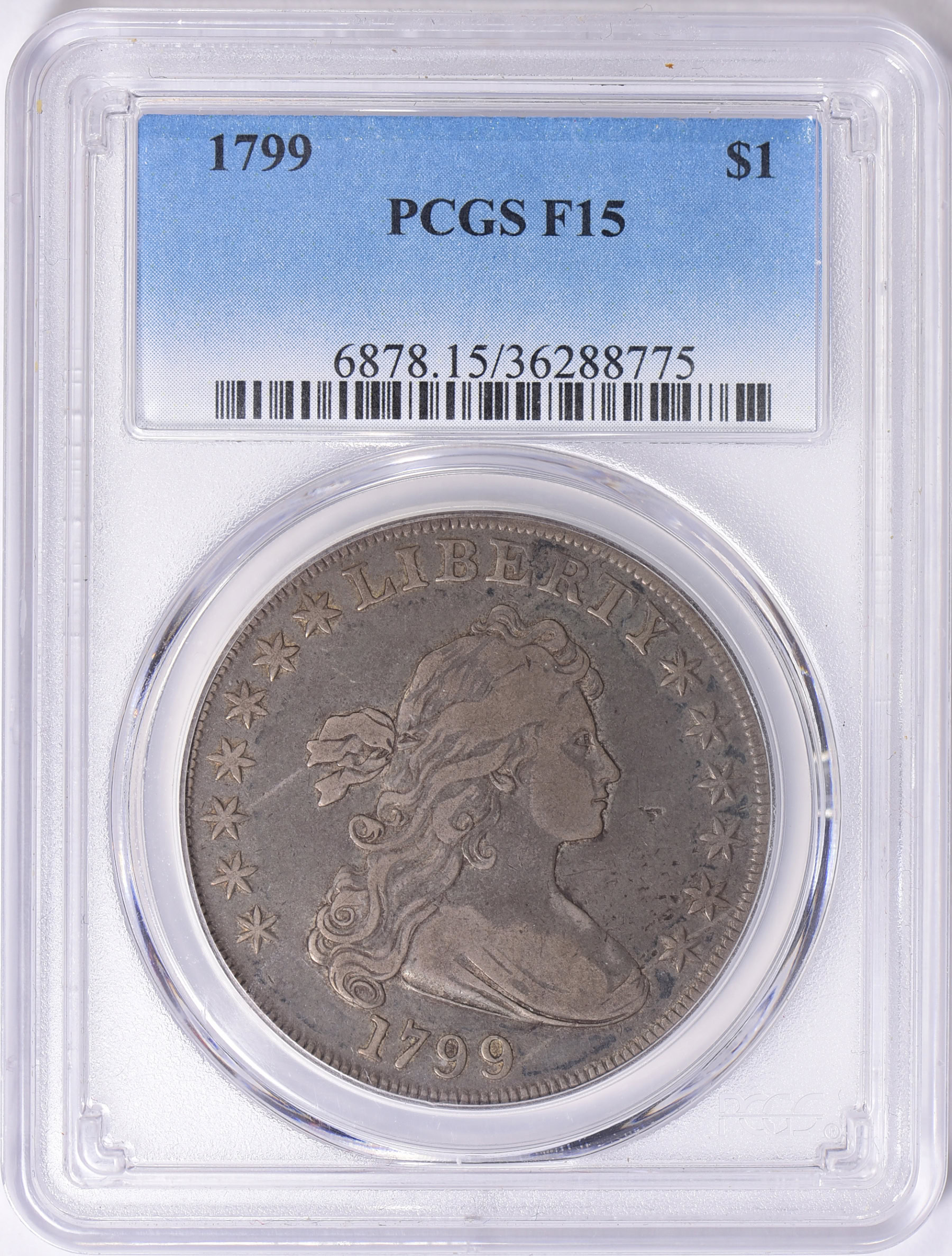 1799 Draped Bust Silver Dollar PCGS F-15 (Item 1587094 ...