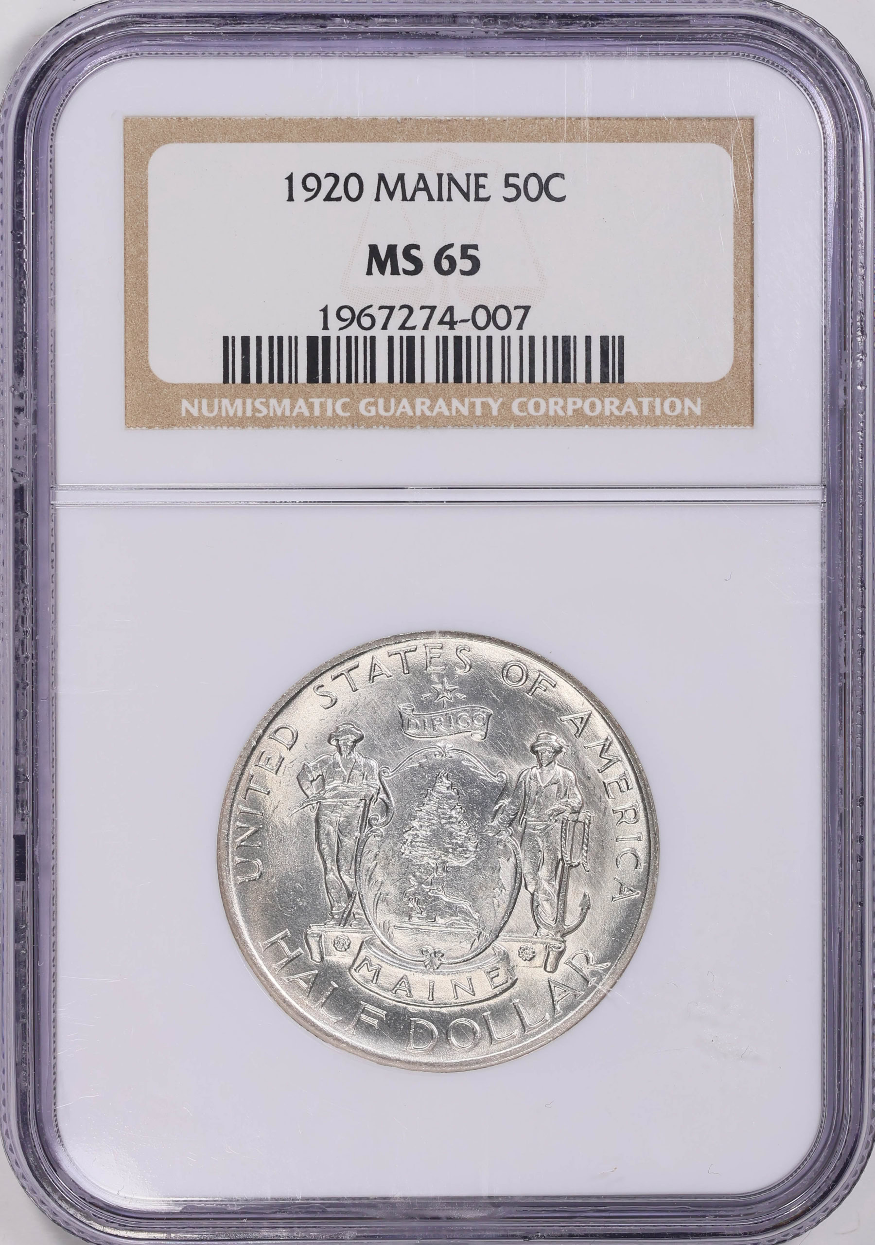 1920 Maine Centennial Half Dollar NGC MS-65 (Item 1587531 ...