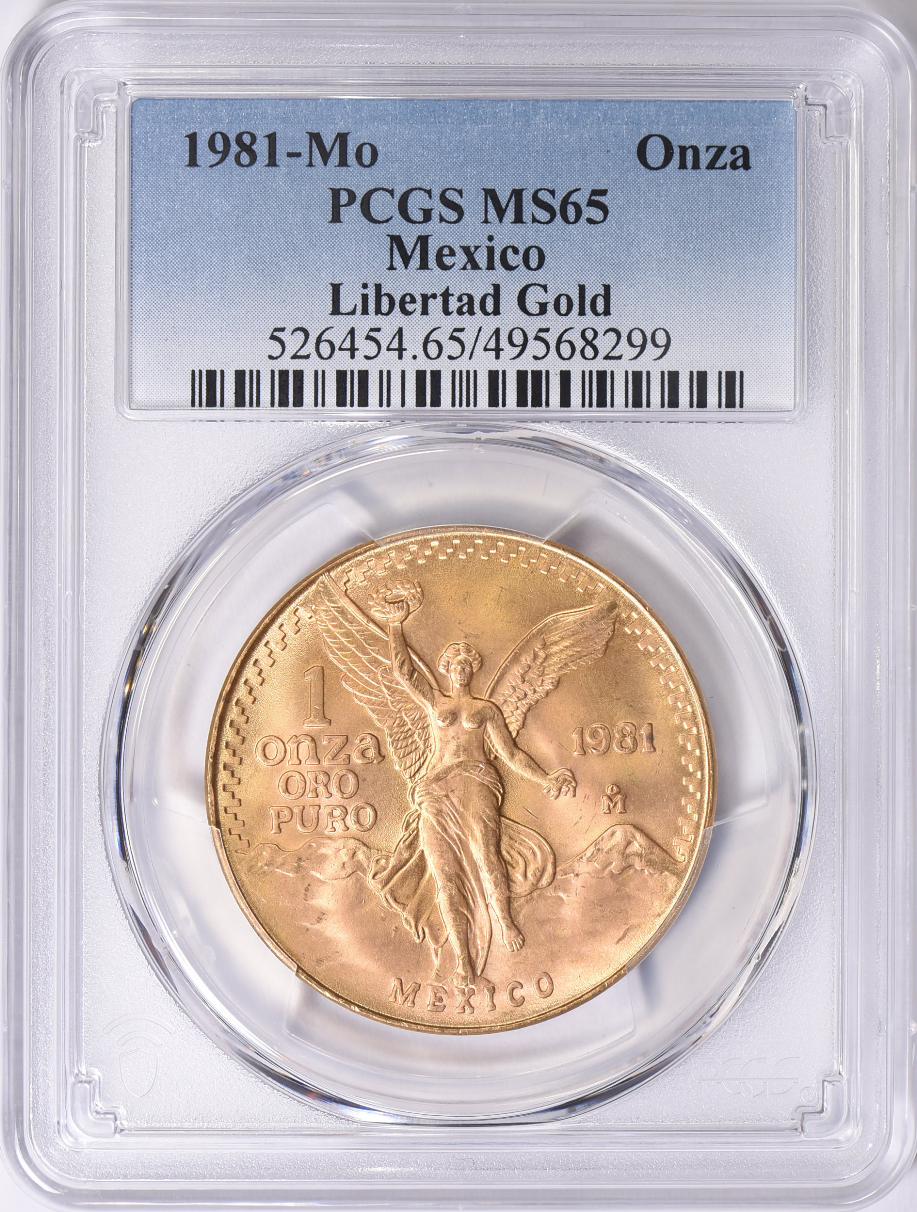 Mexico 1981-Mo Gold Onza Libertad KM-489 PCGS MS-65 (AGW = 0.999 oz.) (Item 1587834 ...