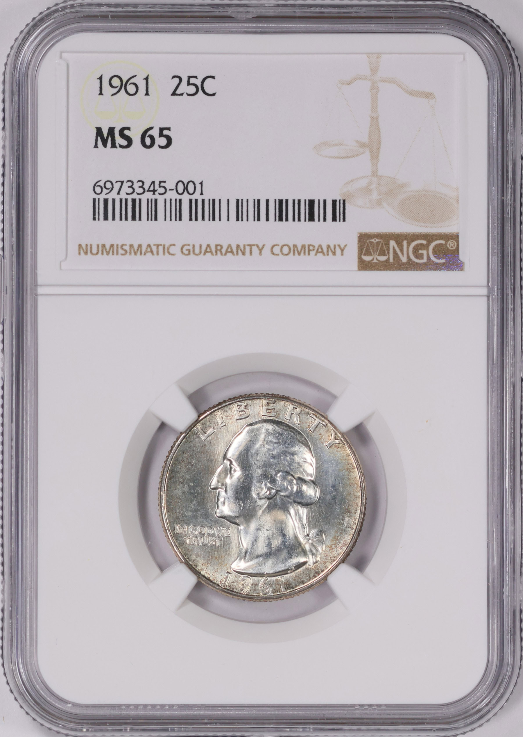 1961 Washington Quarter NGC MS-65 (Item 1587879) | GreatCollections ...