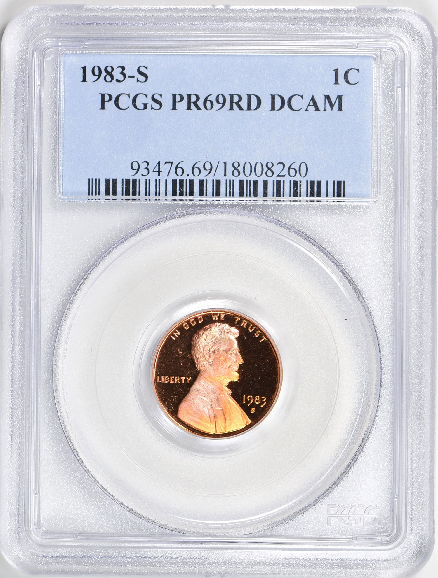 1983-S Lincoln Cent PCGS Proof-69 DCAM (Item 1587930 ...