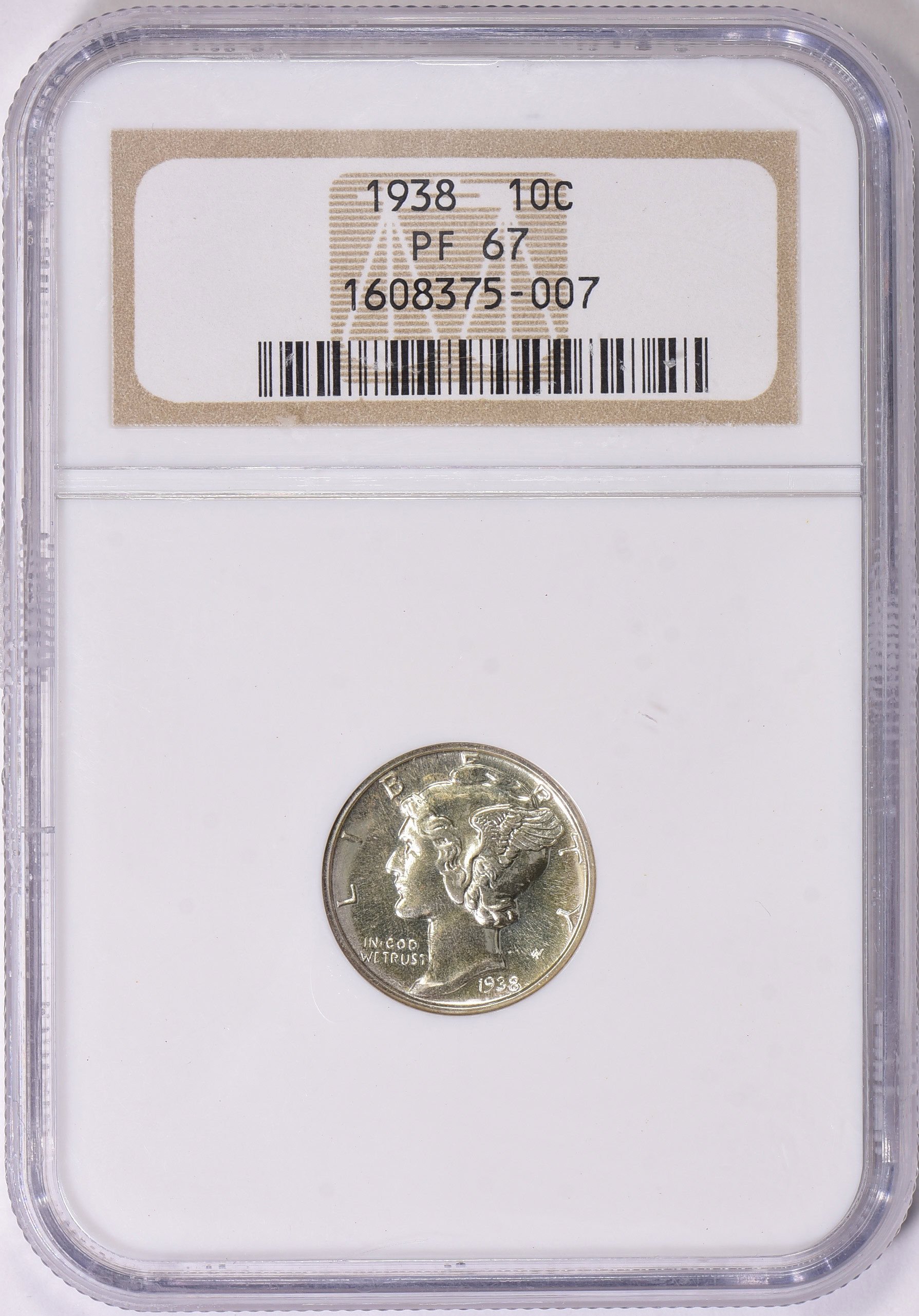 1938 Mercury Dime NGC Proof-67 (Item 1588944) | GreatCollections Coin Auctions