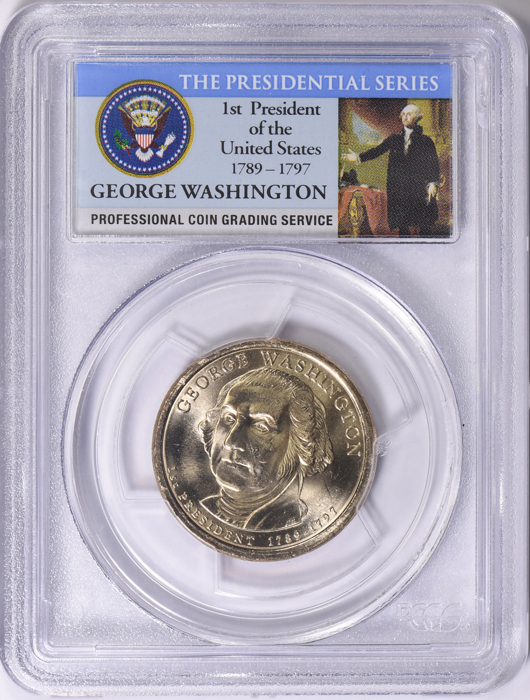 (2007) Presidential Dollar George Washington Missing Edge Lettering ...